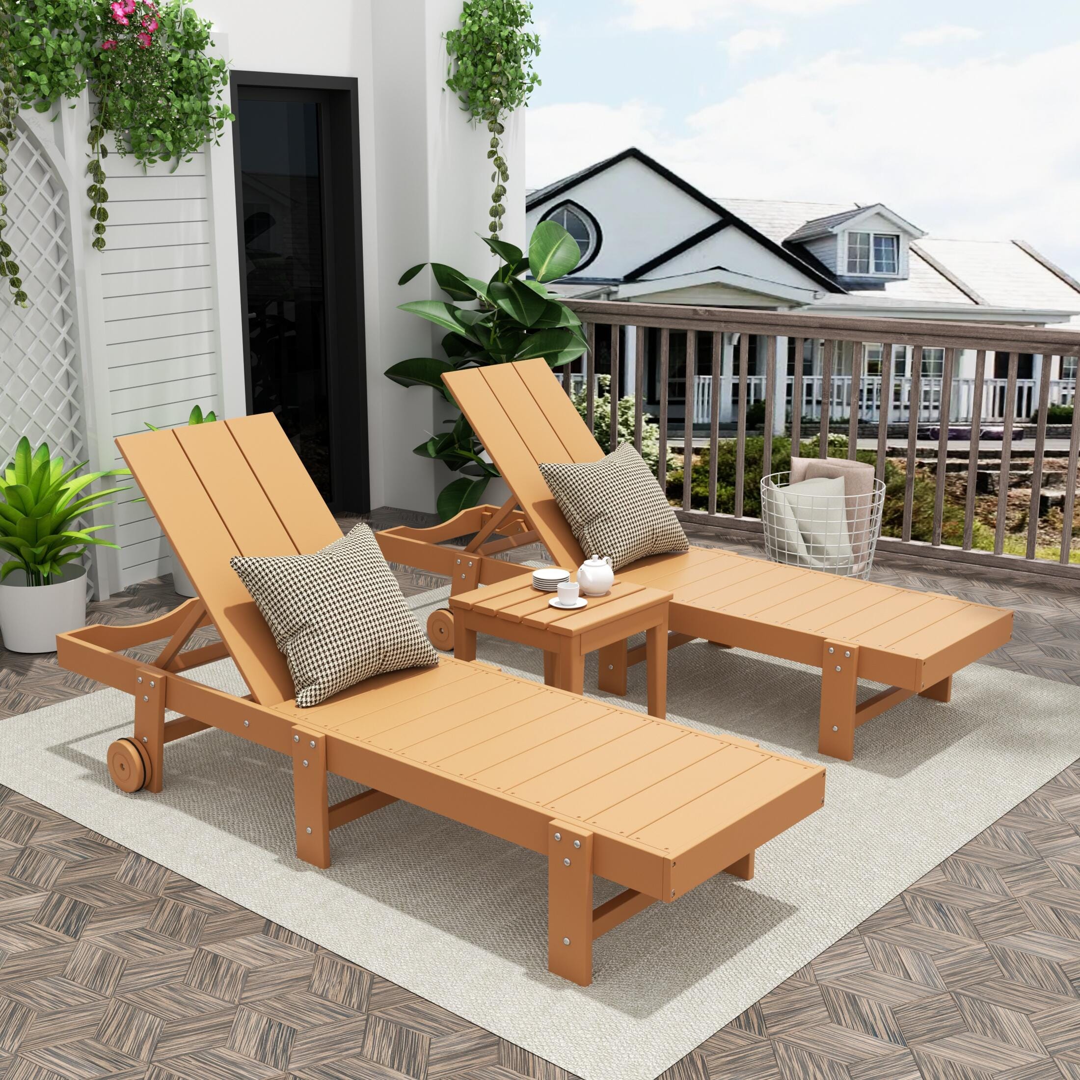 Click here for Shoreside Reclining Chaise Lounges With Wheels and... prices