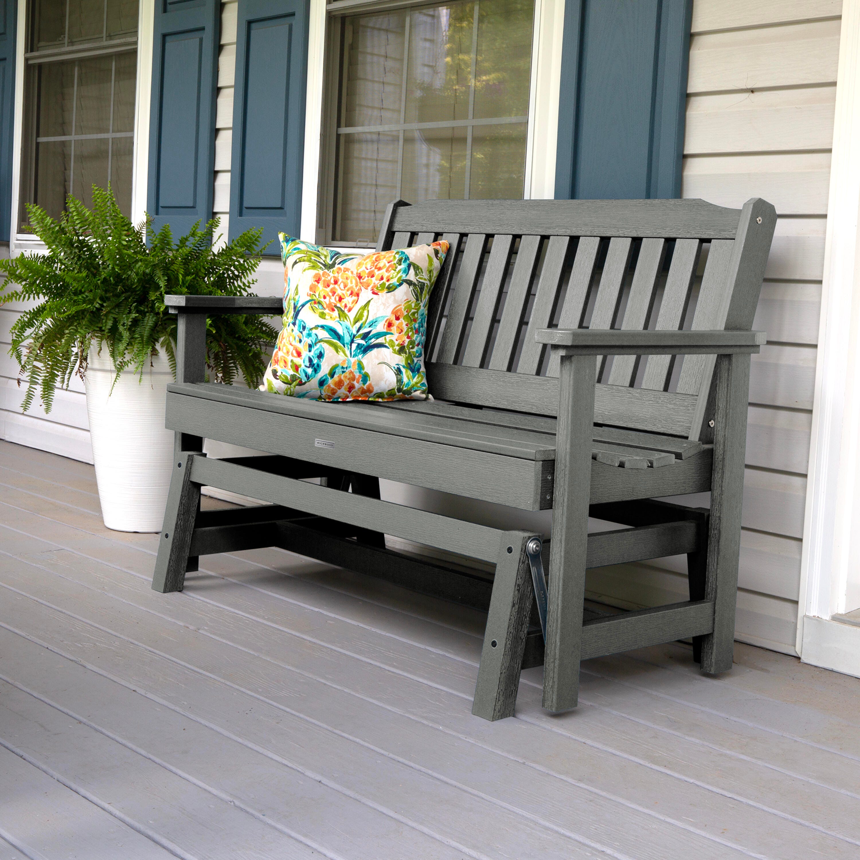 Click here for Highwood Lehigh Outdoor Gliding Bench  Coastal Tea... prices