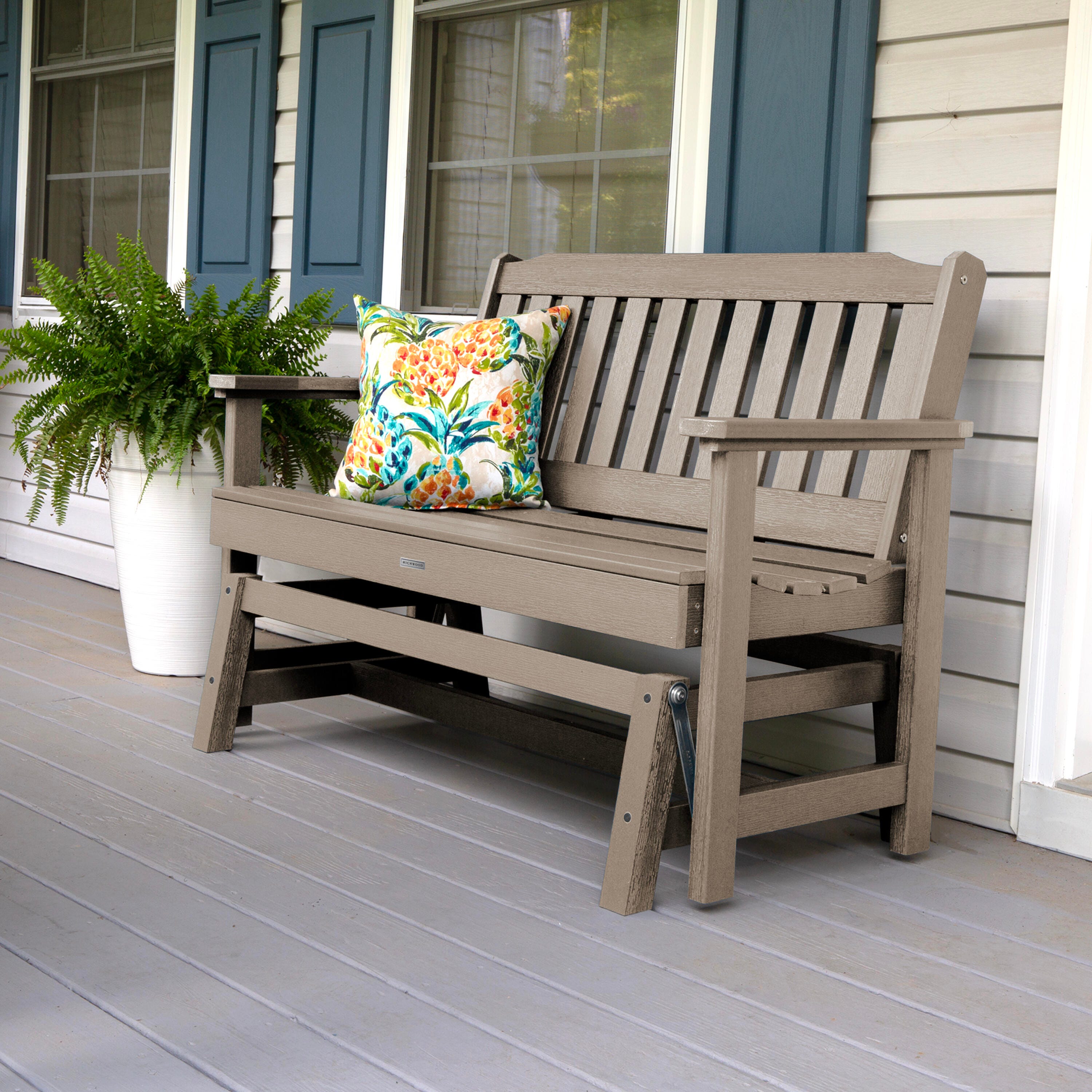 Click here for Highwood Lehigh Outdoor Gliding Bench  Woodland Br... prices