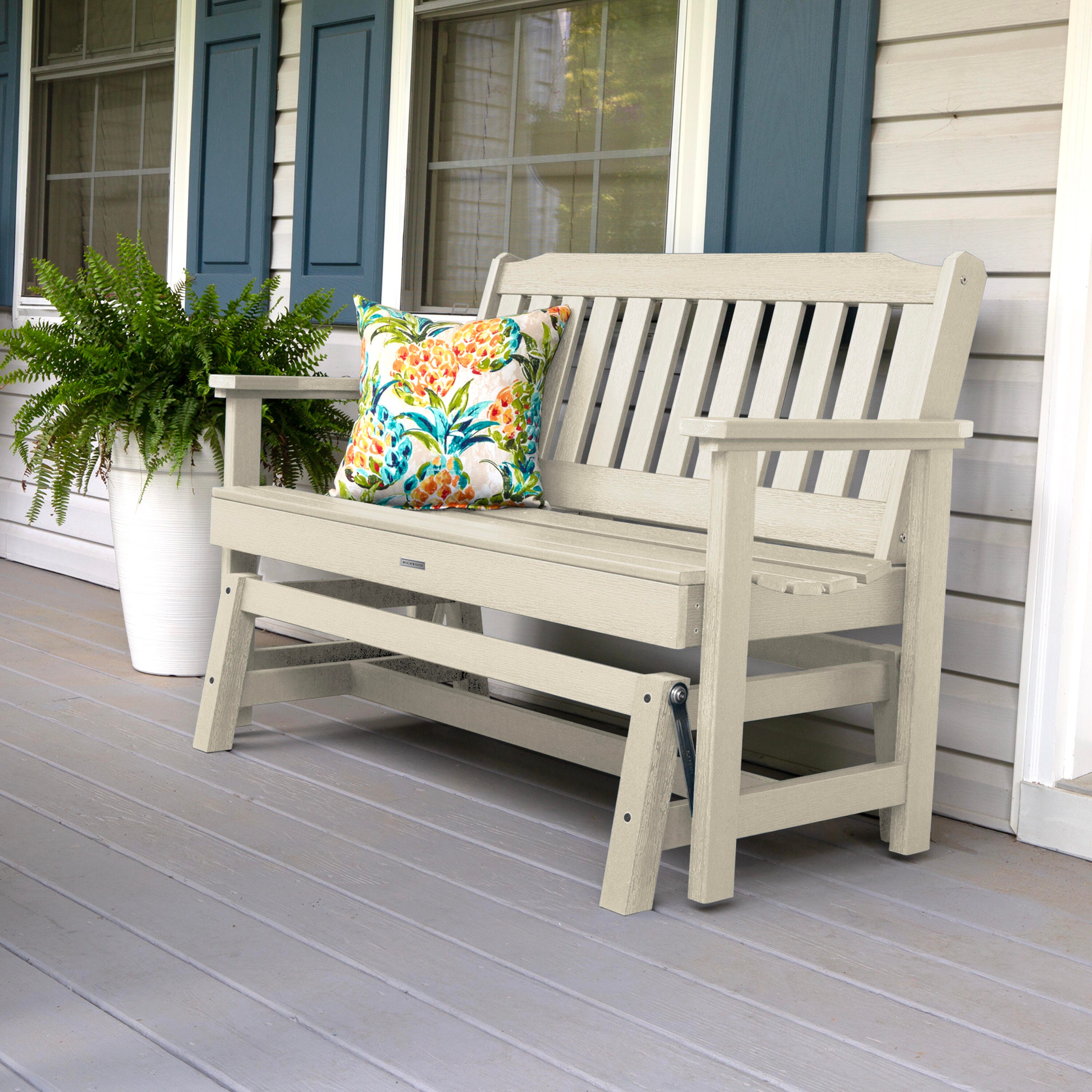 Click here for Highwood Lehigh Outdoor Gliding Bench  Whitewash prices