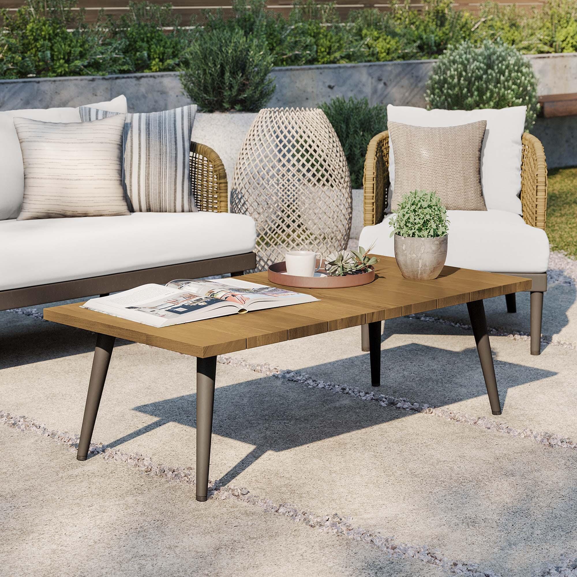 Click here for Modway Meadow Outdoor Coffee Table  Natural/Taupe prices
