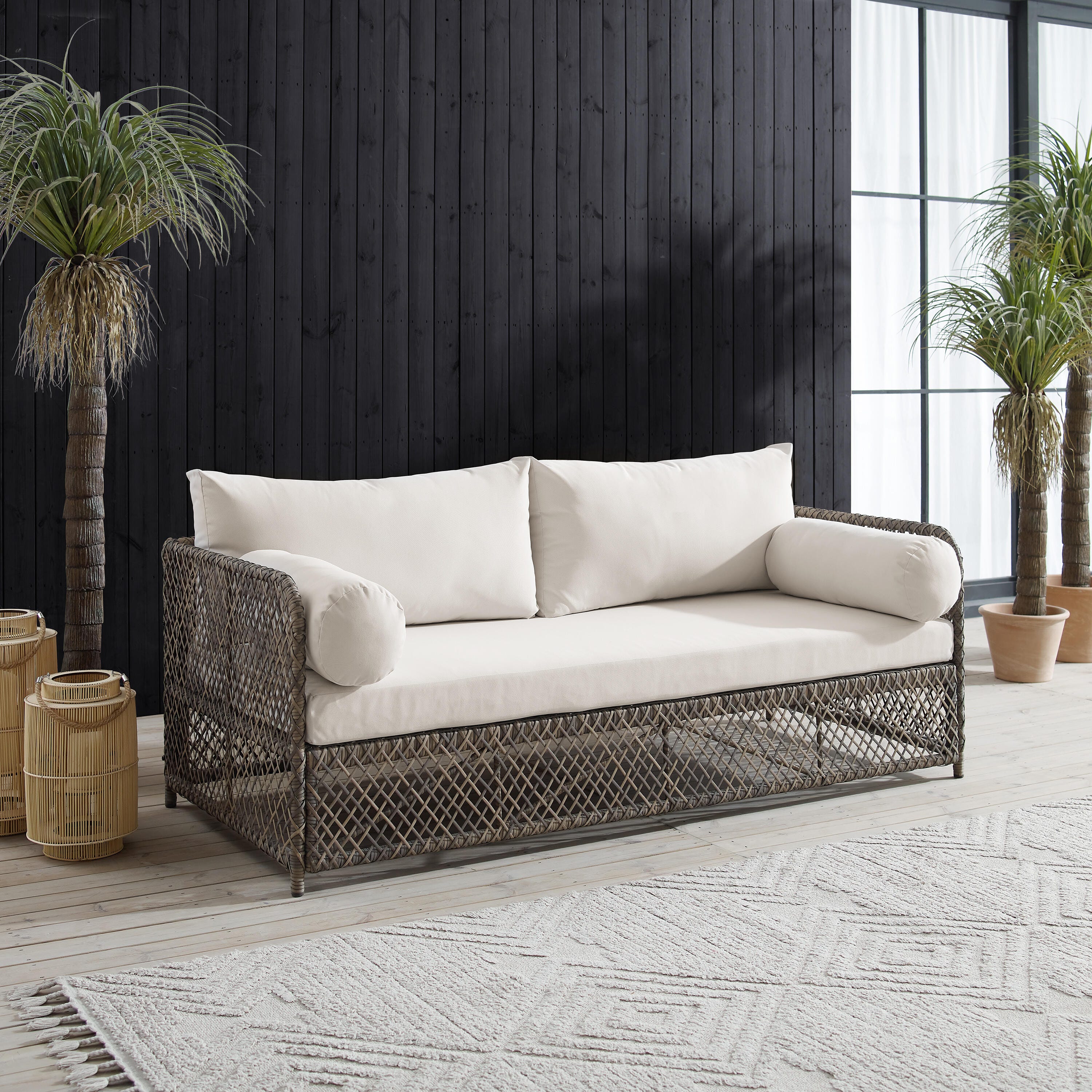 Click here for Crosley Furniture Granite Bay Outdoor Sofa  Creme prices