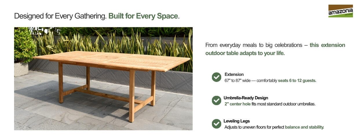 Click here for Waikiki Outdoor Extendable Dining Table and 10 Cha... prices