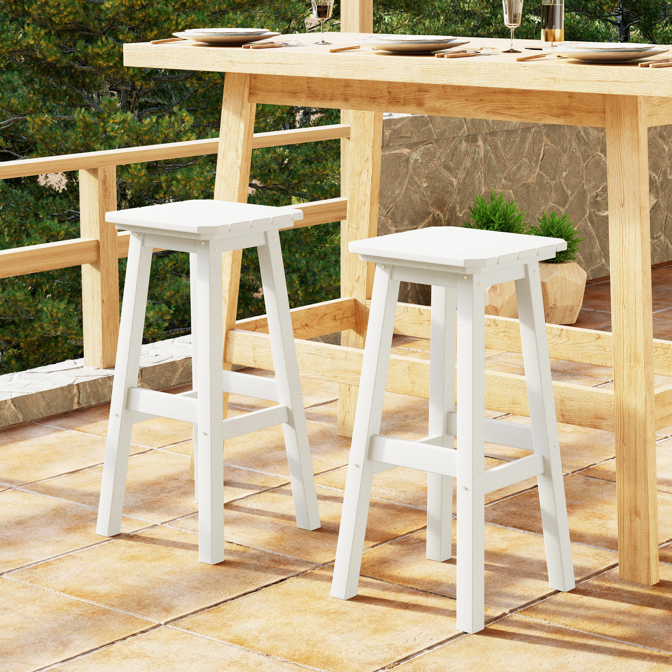 Click here for Westin Furniture Otto Outdoor Square Bar Stool (Se... prices