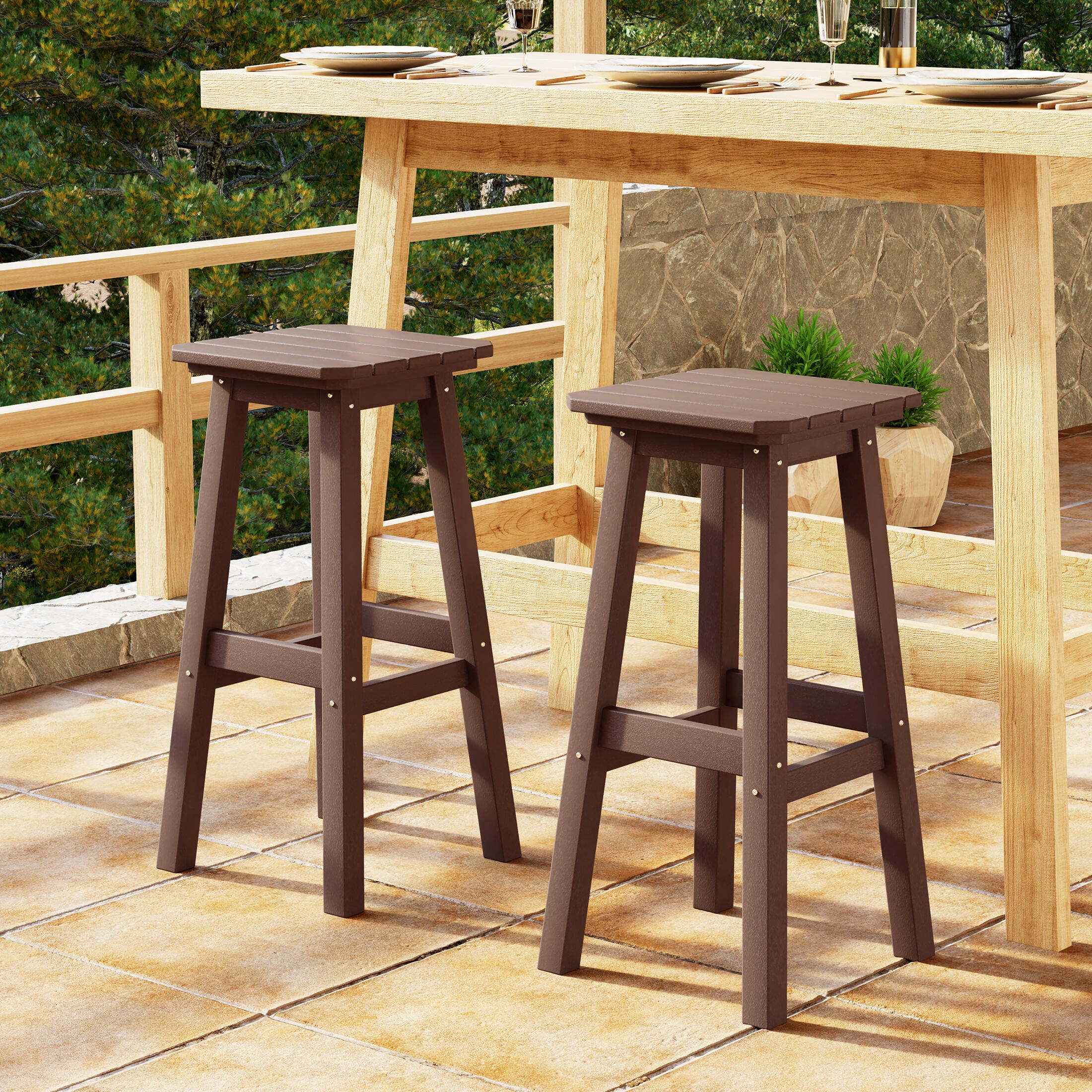 Click here for Westin Furniture Otto Outdoor Square Bar Stool (Se... prices
