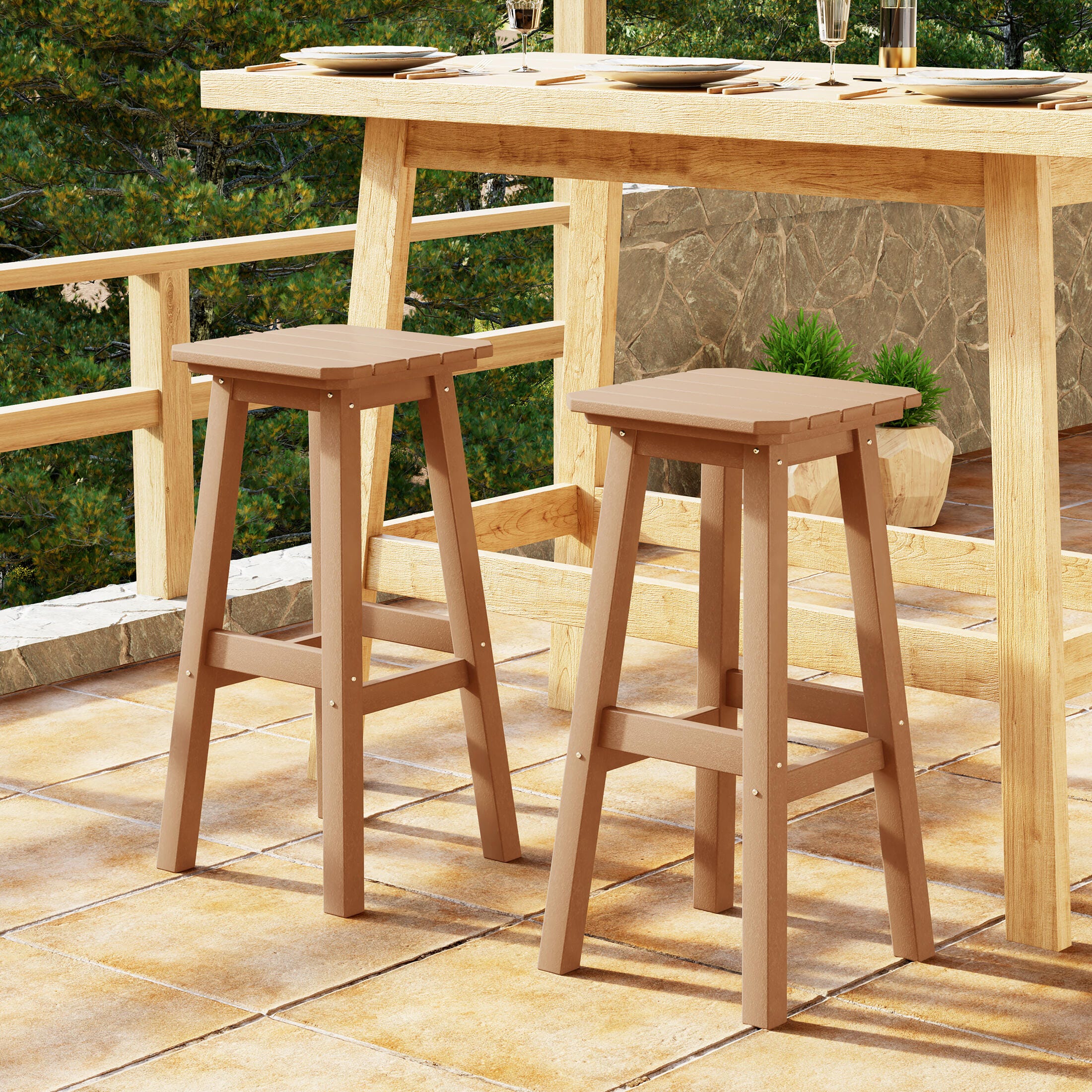 Click here for Westin Furniture Otto Outdoor Square Bar Stool (Se... prices