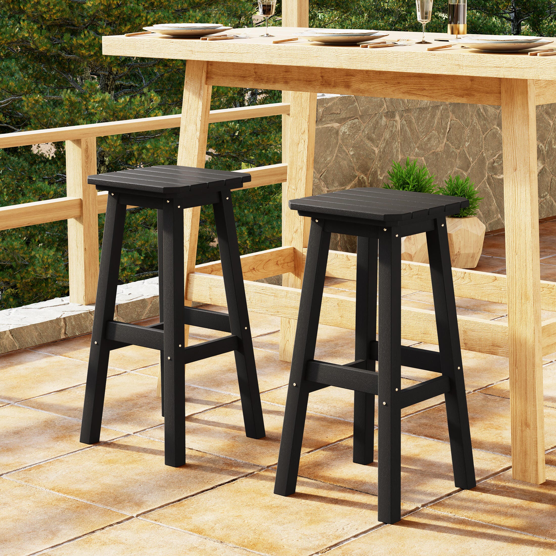 Click here for Westin Furniture Otto Outdoor Square Bar Stool (Se... prices