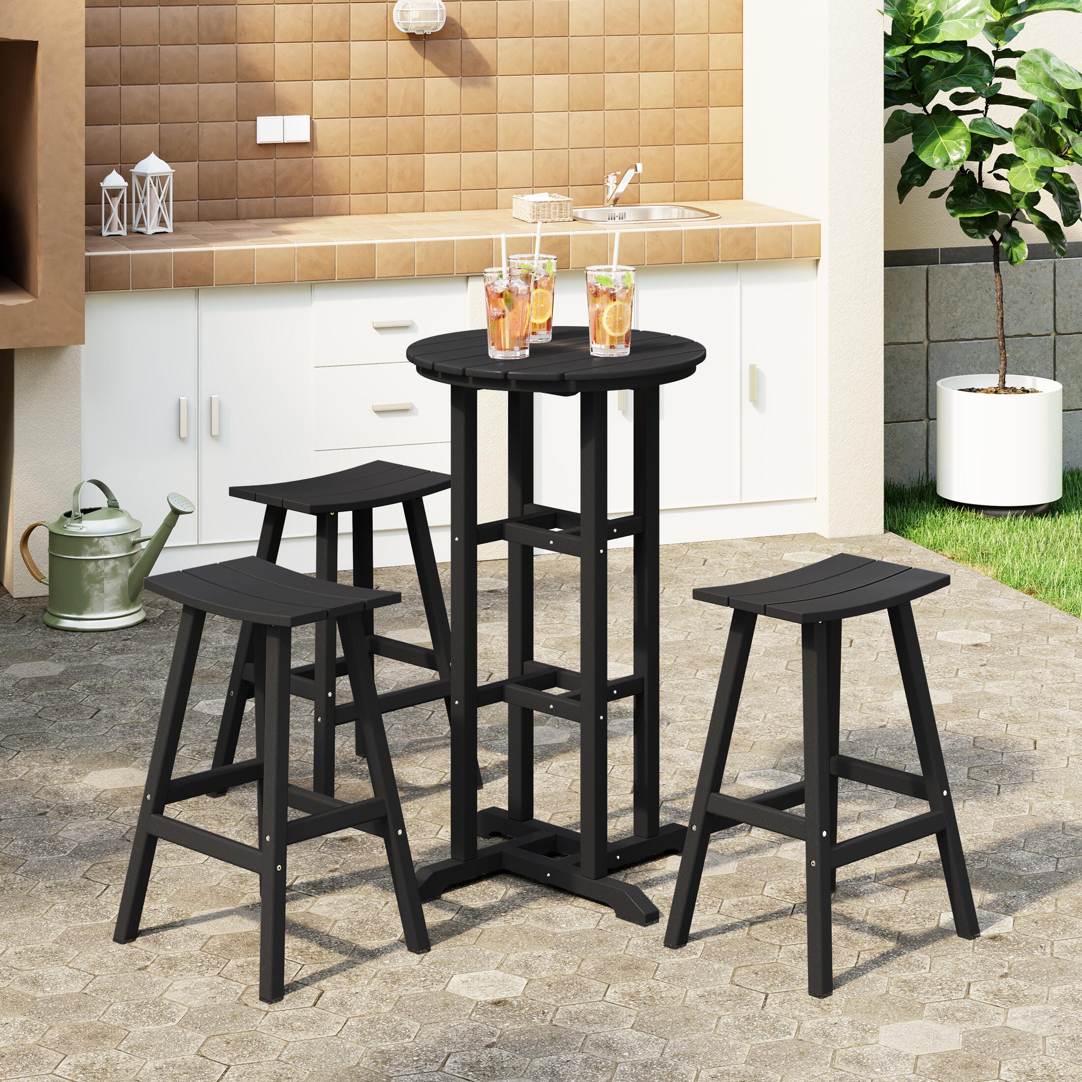 Click here for Westin Furniture Otto Outdoor Bar Table and 3 Bar... prices
