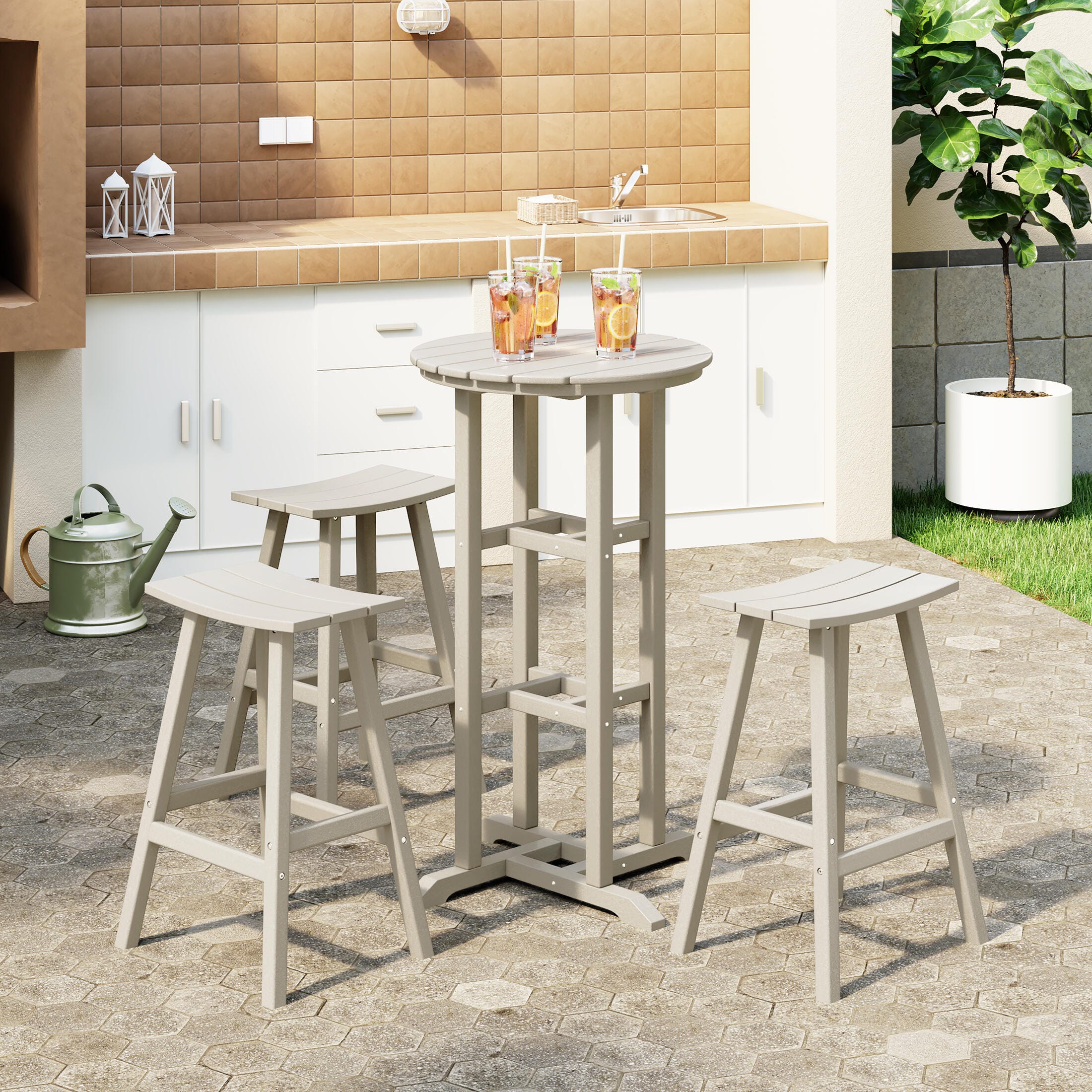 Click here for Westin Furniture Otto Outdoor Bar Table and 3 Bar... prices