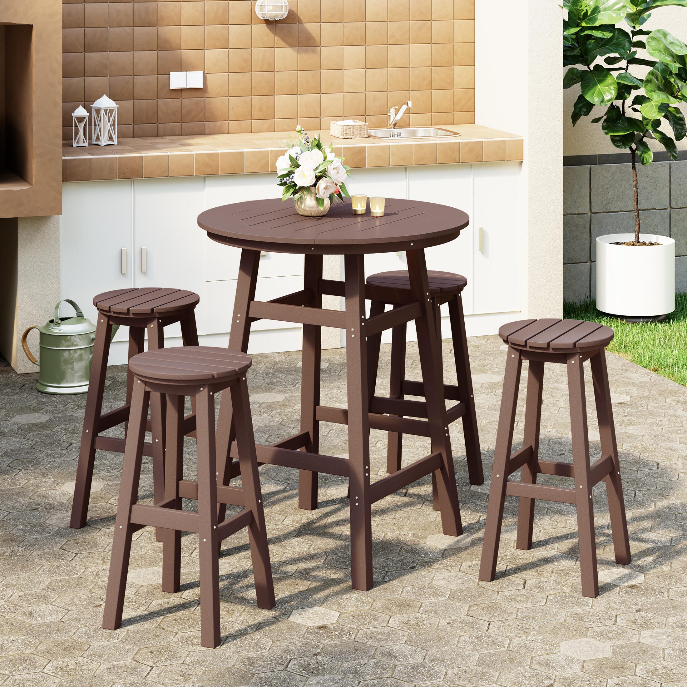 Click here for Westin Furniture Otto Outdoor Bar Height Bar Table... prices