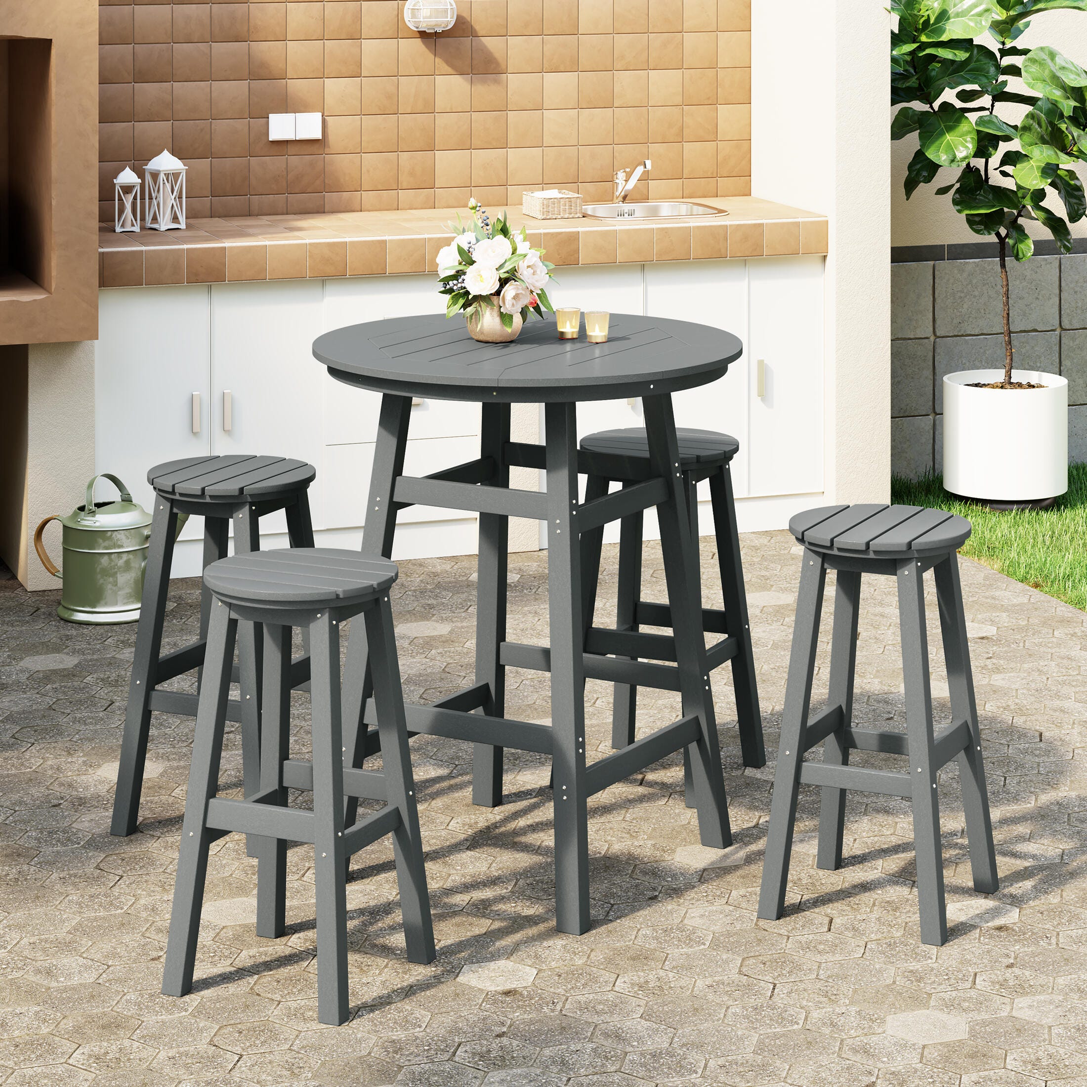 Click here for Westin Furniture Otto Outdoor Bar Height Bar Table... prices