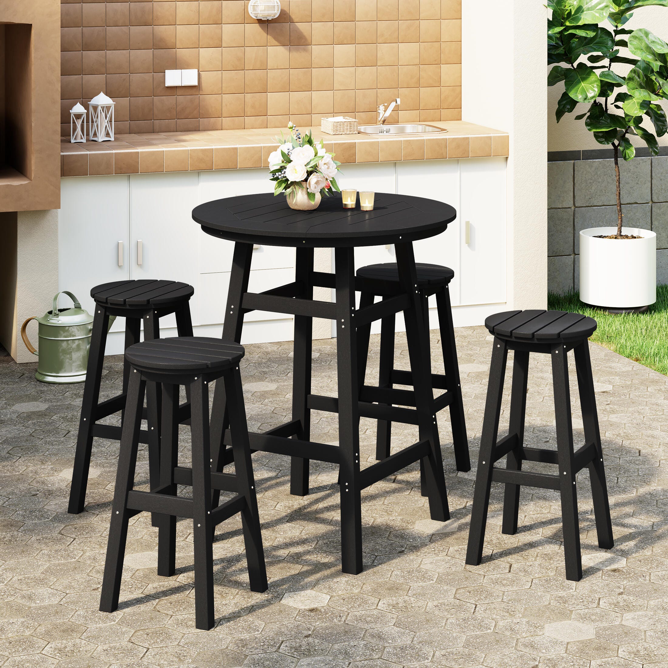 Click here for Westin Furniture Otto Outdoor Bar Height Bar Table... prices