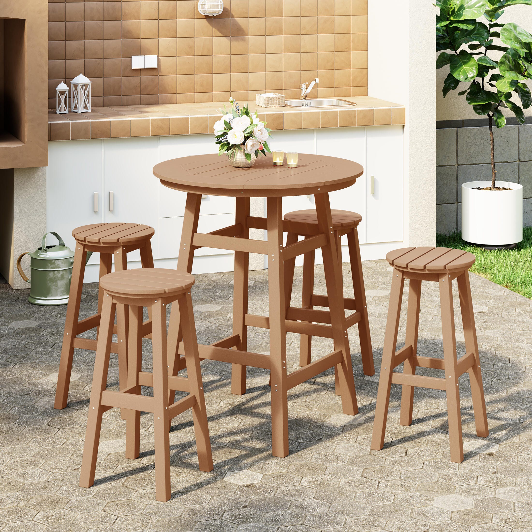 Click here for Westin Furniture Otto Outdoor Bar Height Bar Table... prices