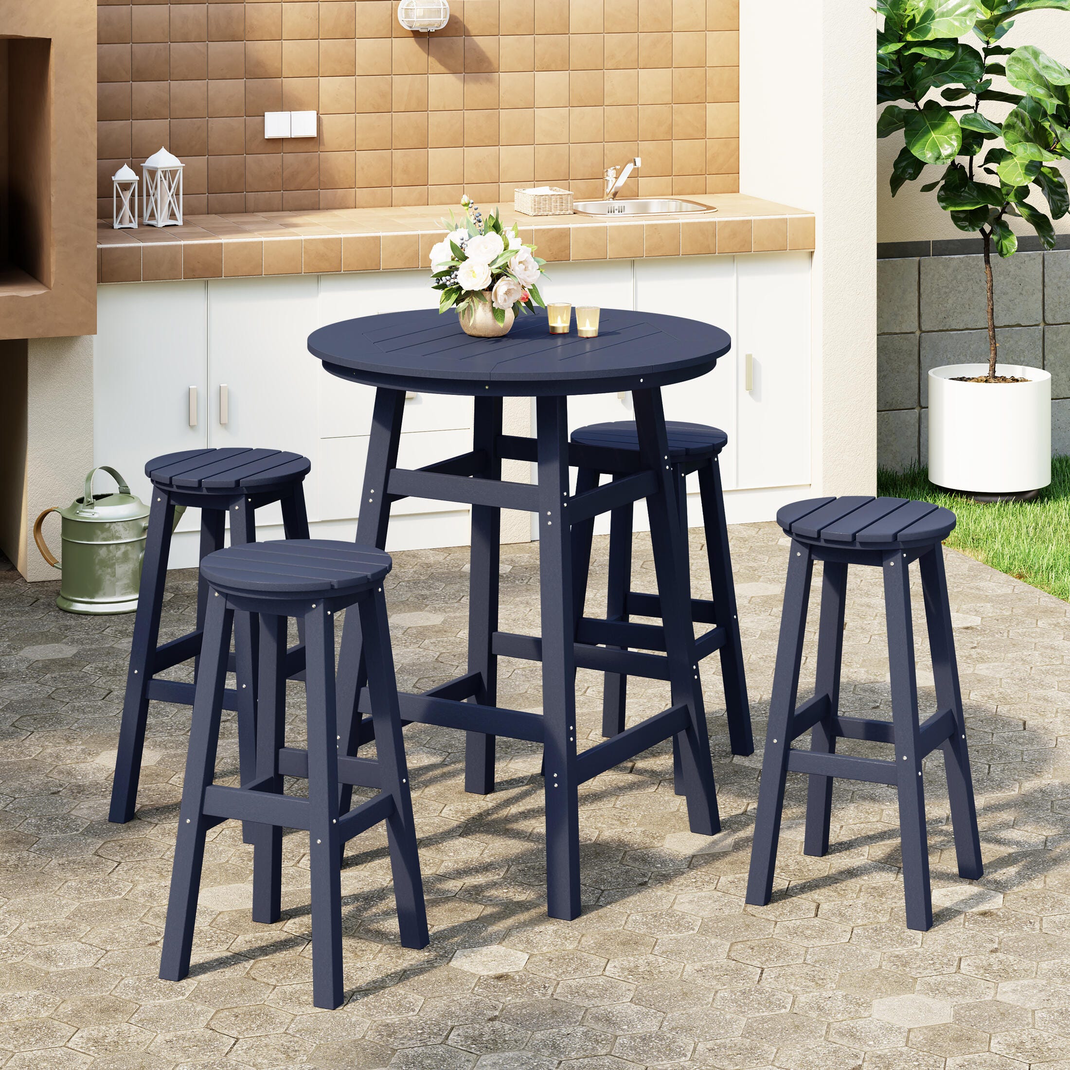Click here for Westin Furniture Otto Outdoor Bar Height Bar Table... prices