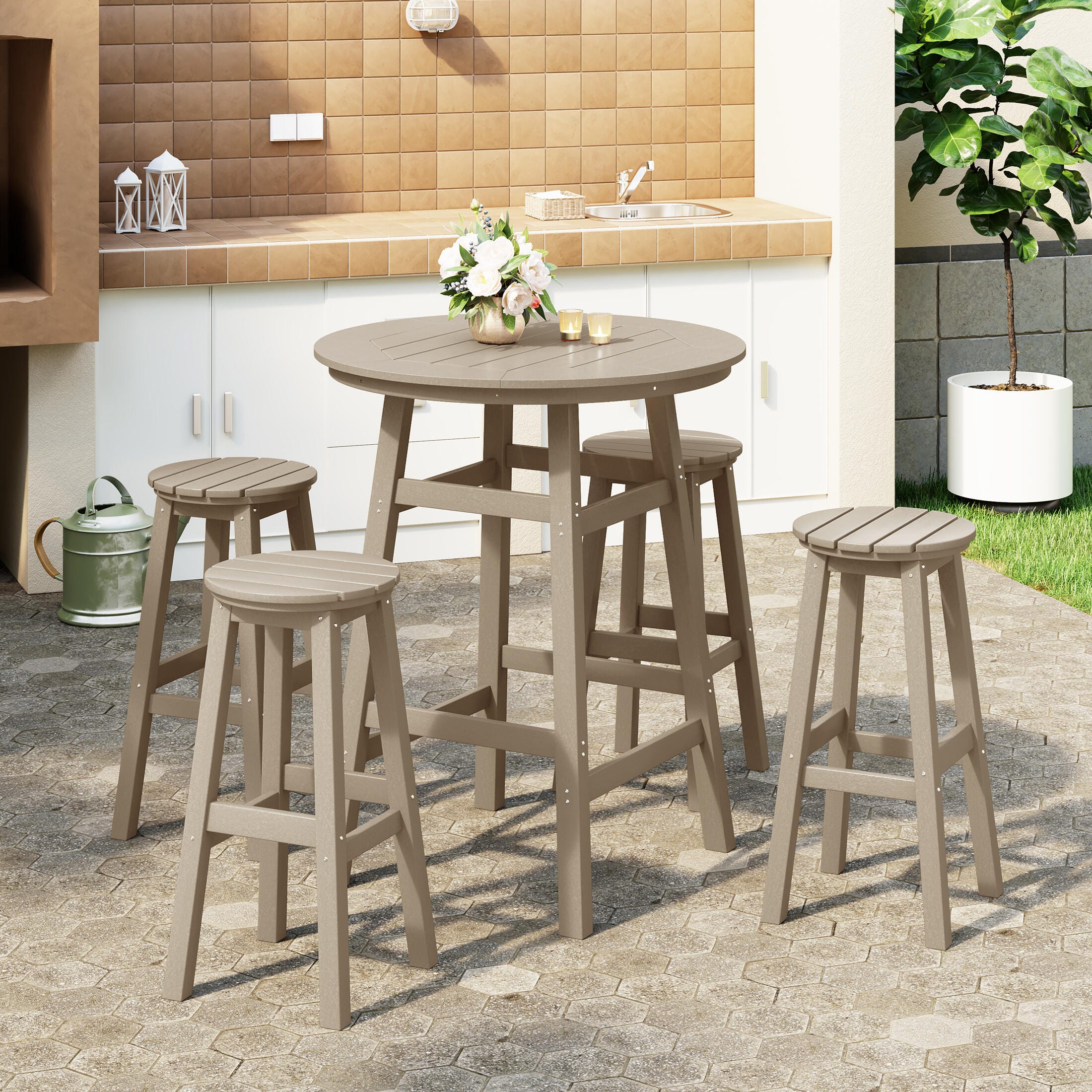 Click here for Westin Furniture Otto Outdoor Bar Height Bar Table... prices