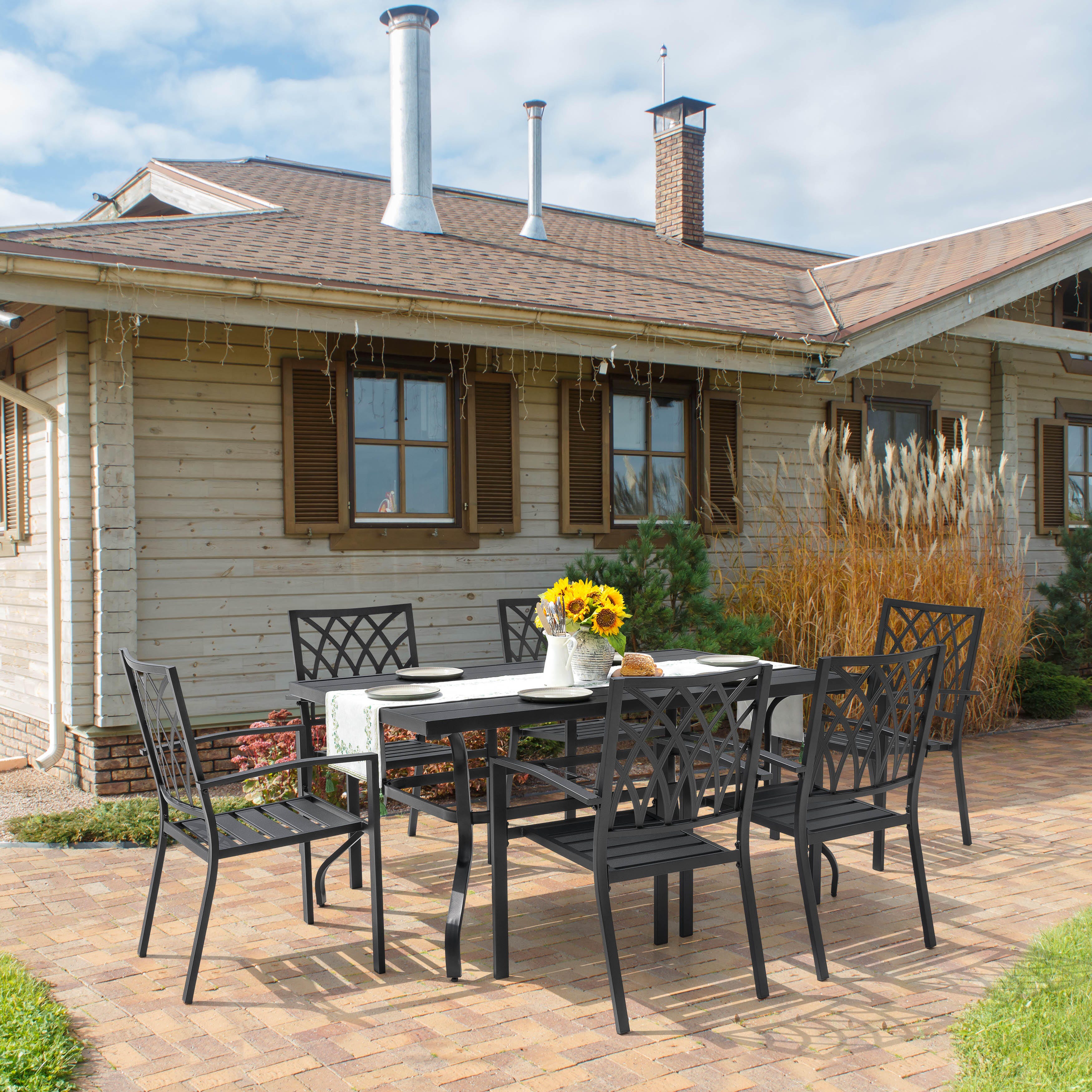 Click here for Nuu Garden Outdoor Dining Table with 1.57 Umbrella... prices