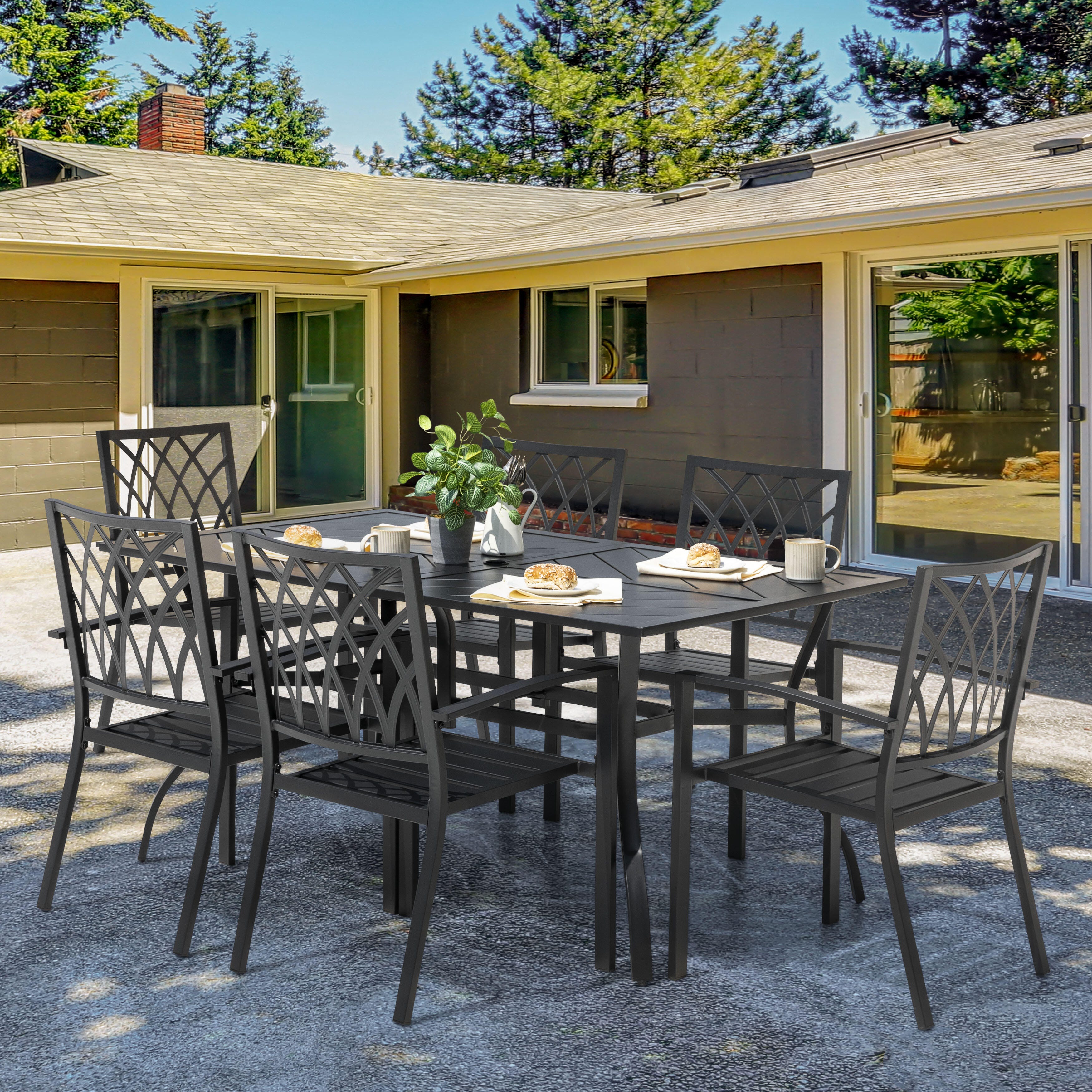 Click here for Nuu Garden Outdoor Dining Table with 1.77 Umbrella... prices