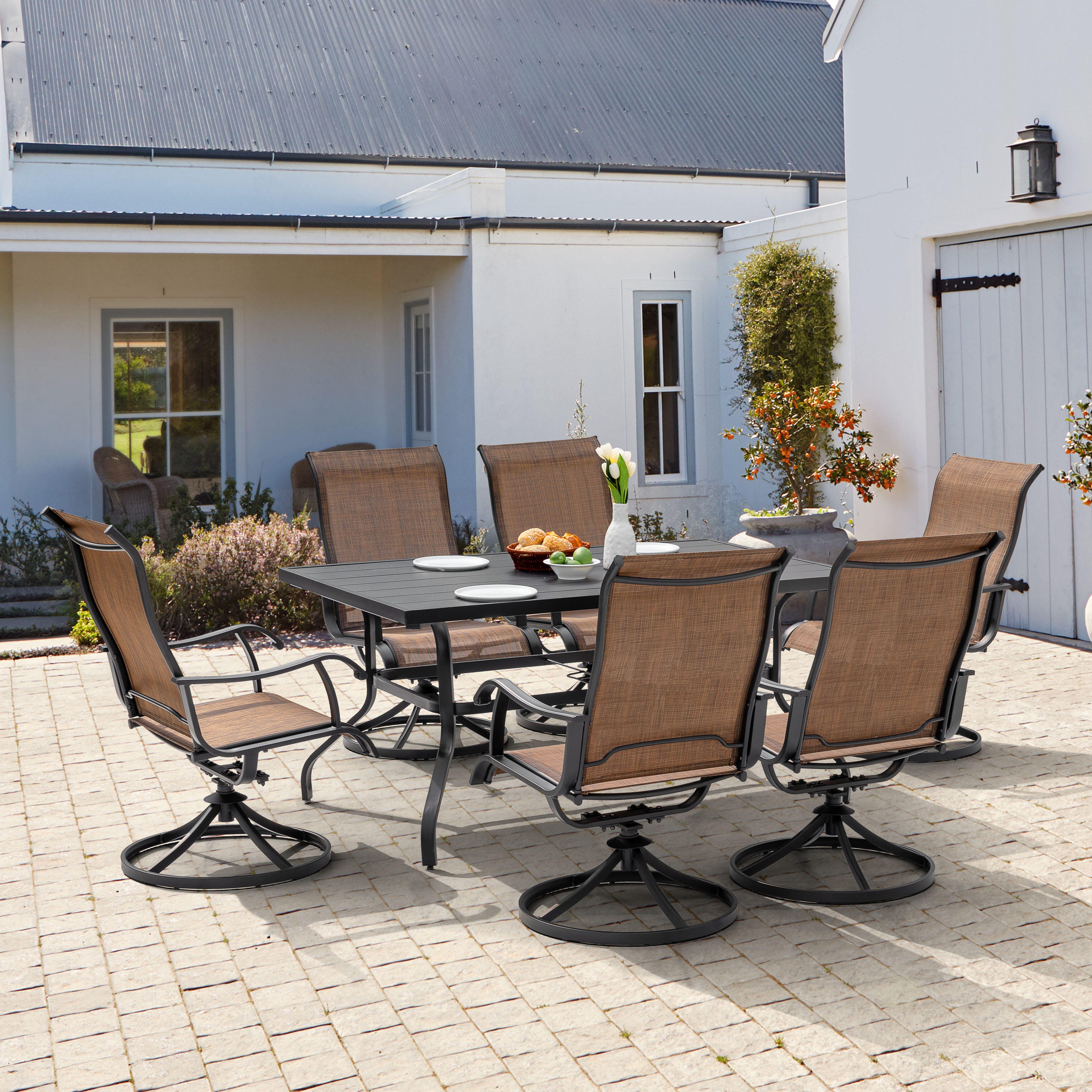 Click here for Nuu Garden Outdoor Dining Table with Umbrella Hole... prices