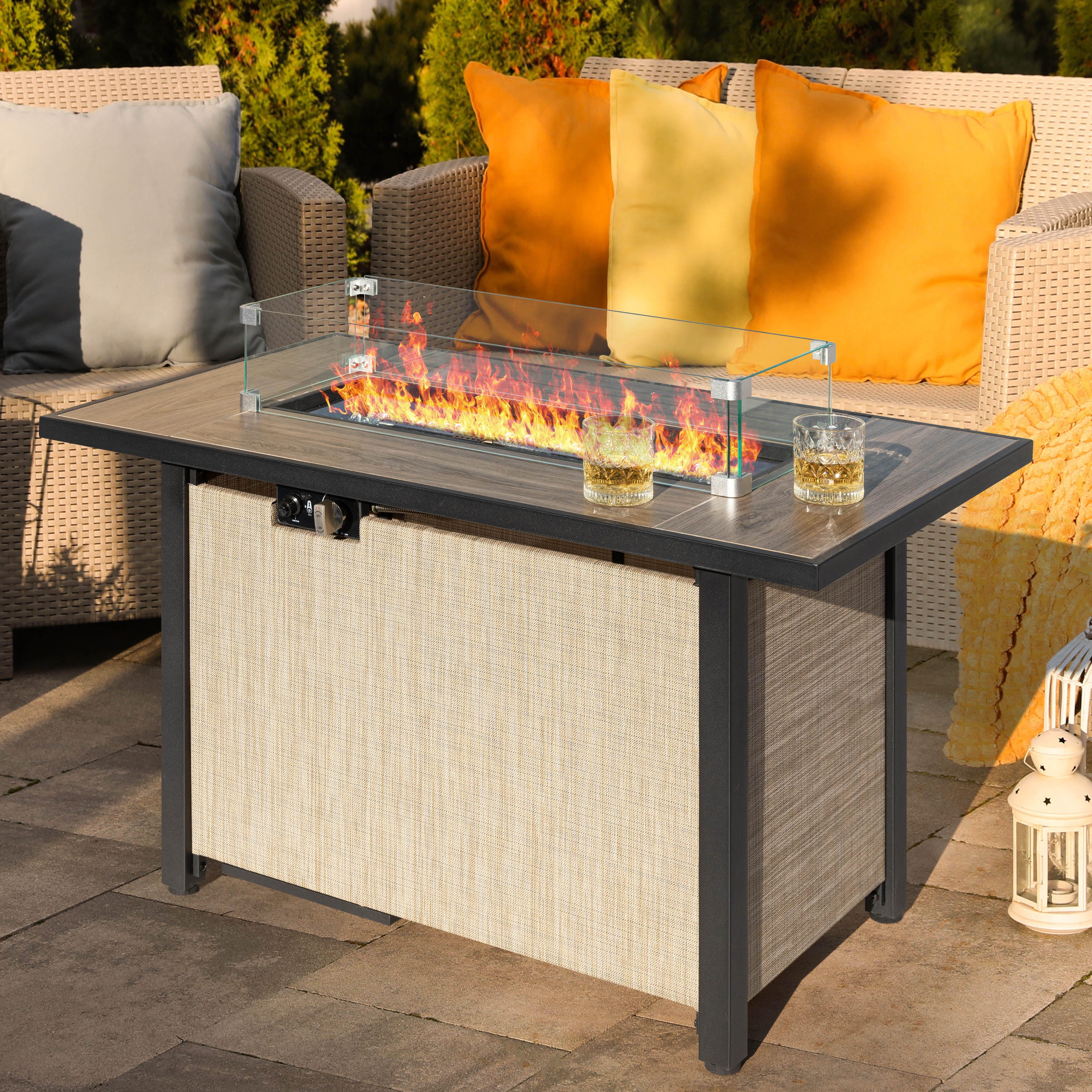 Click here for Nuu Garden Outdoor Fire Pit Table with Wind Guard... prices