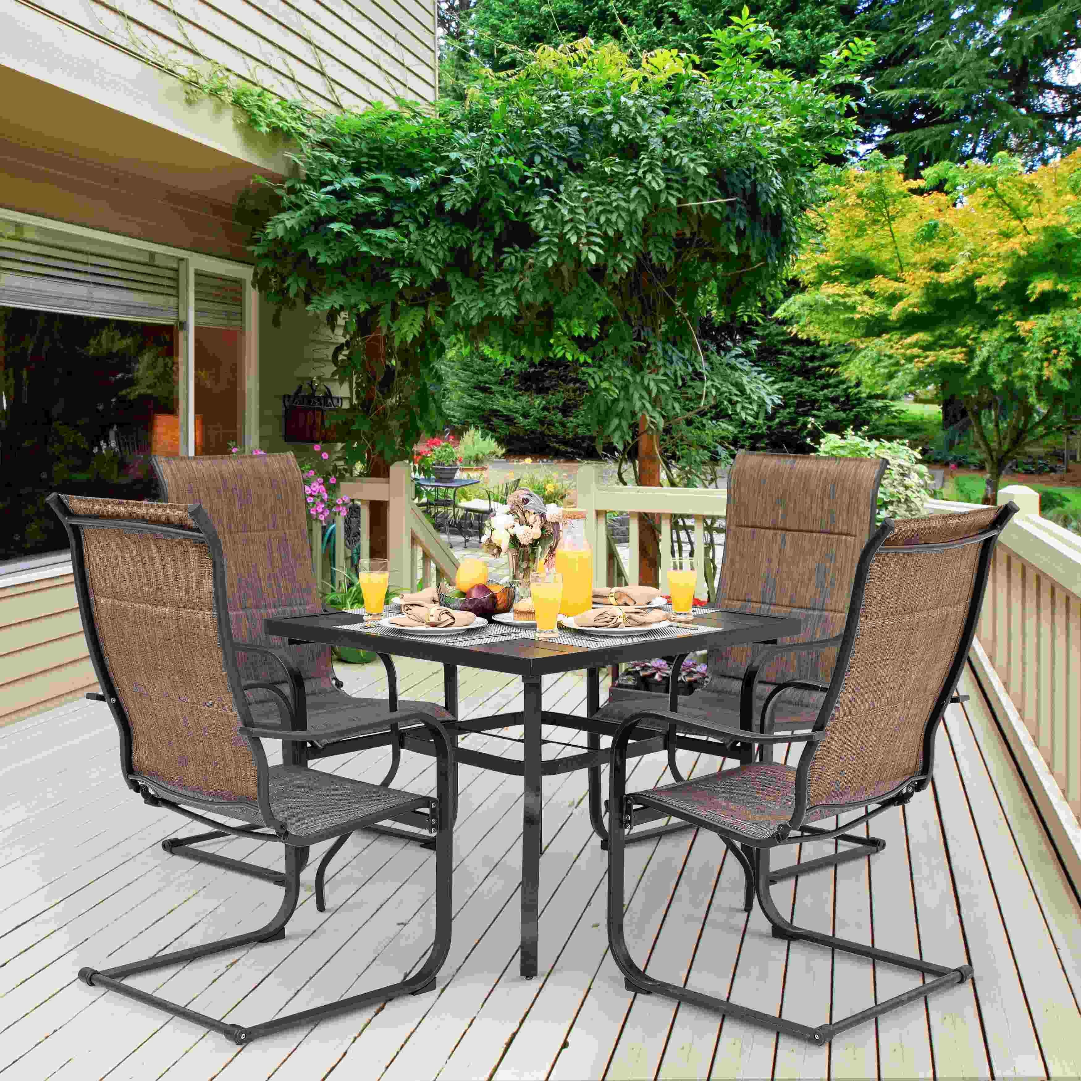 Click here for Nuu Garden Solstice Outdoor Dining Table and 4 Cha... prices