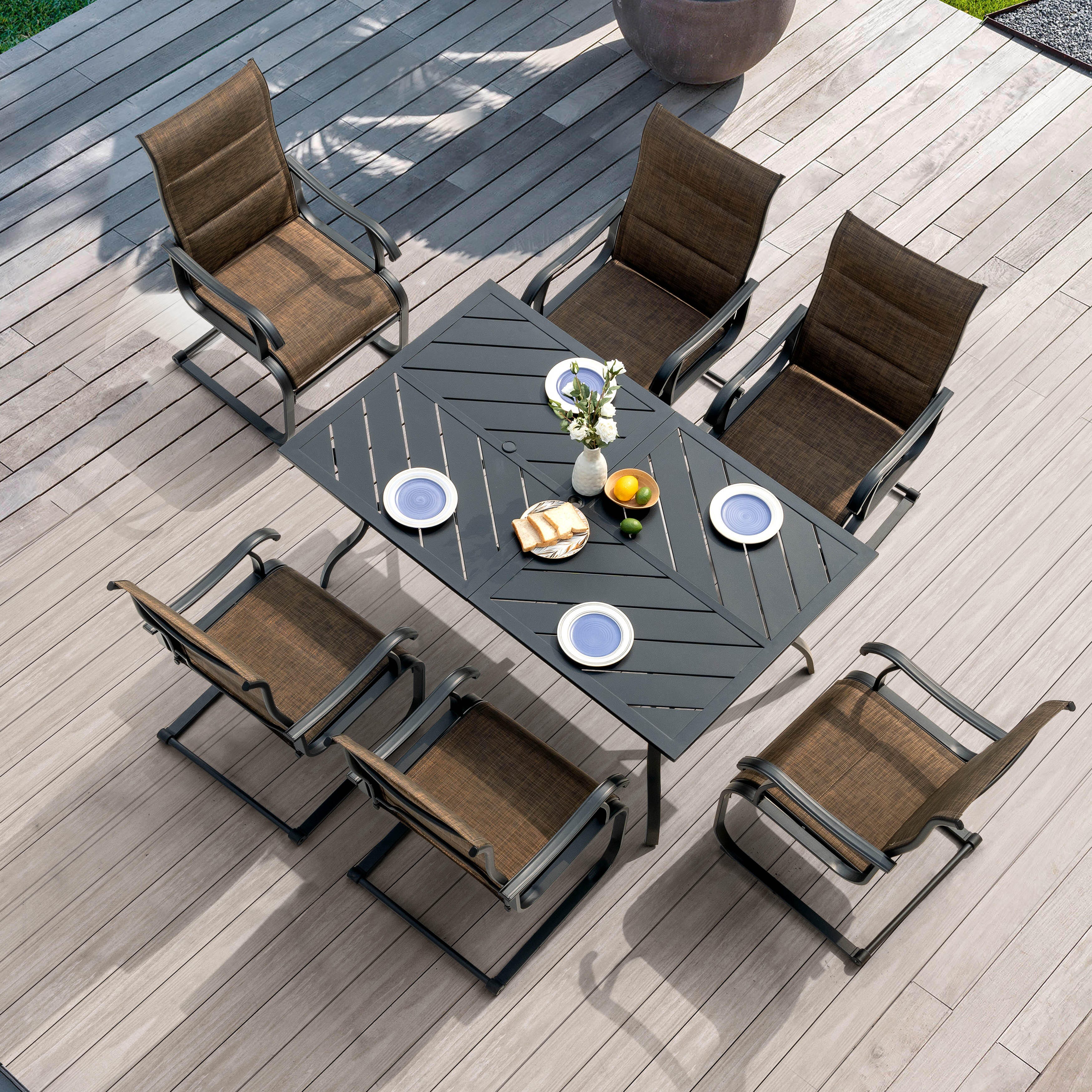 Click here for Nuu Garden Aether Outdoor Dining Table and 6 Chair... prices