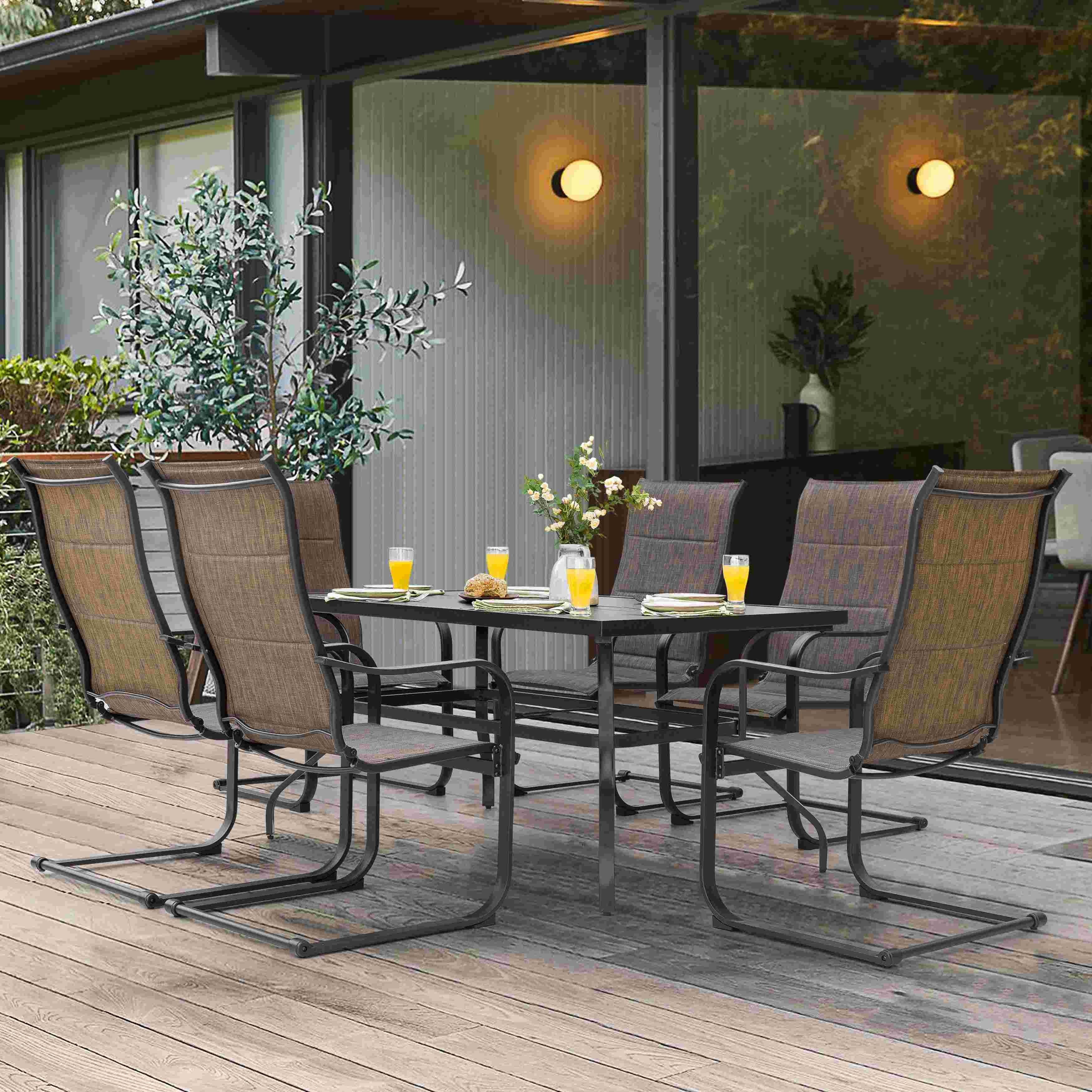 Click here for Nuu Garden Verve Outdoor Dining Table with Umbrell... prices