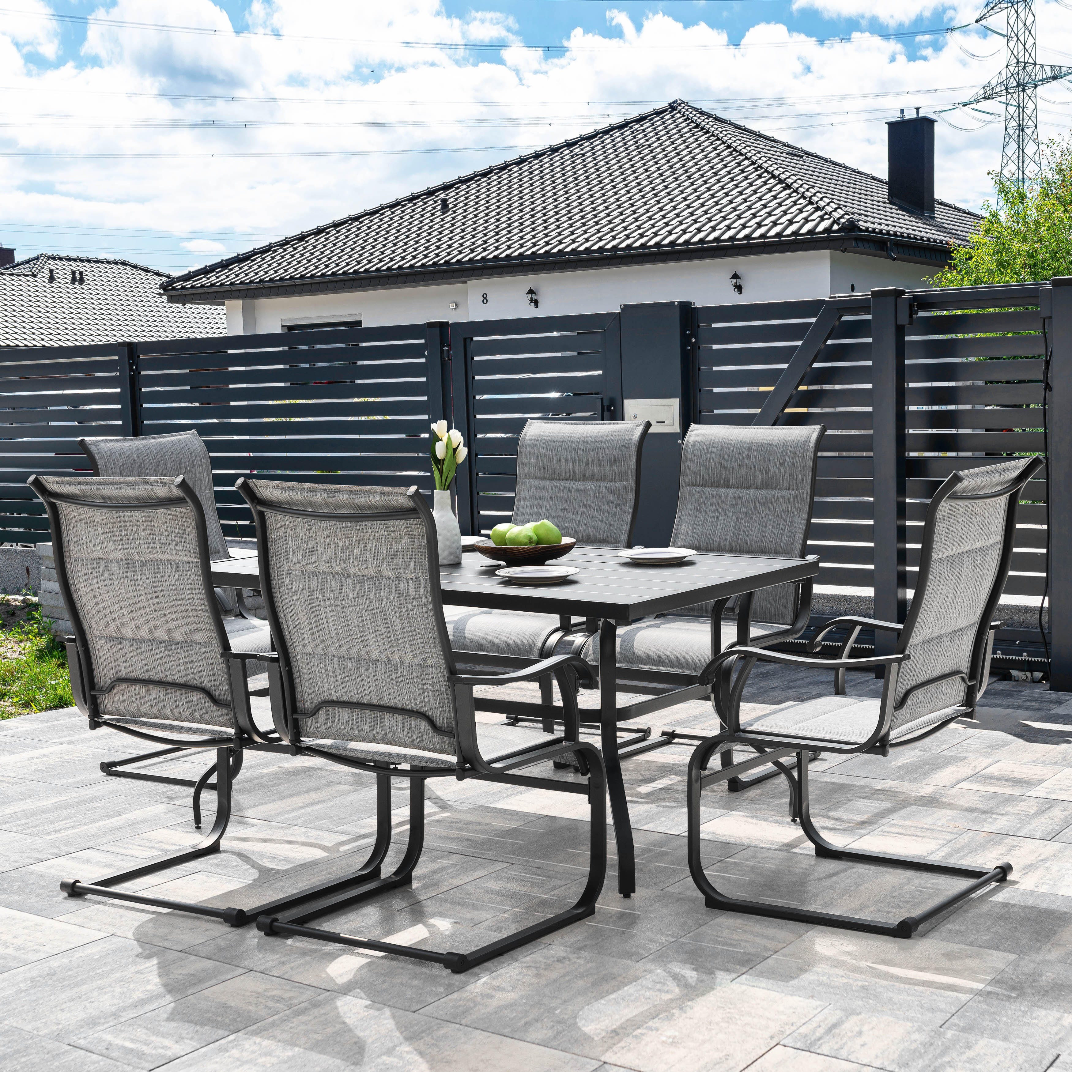 Click here for Nuu Garden Verve Outdoor Dining Table with Umbrell... prices