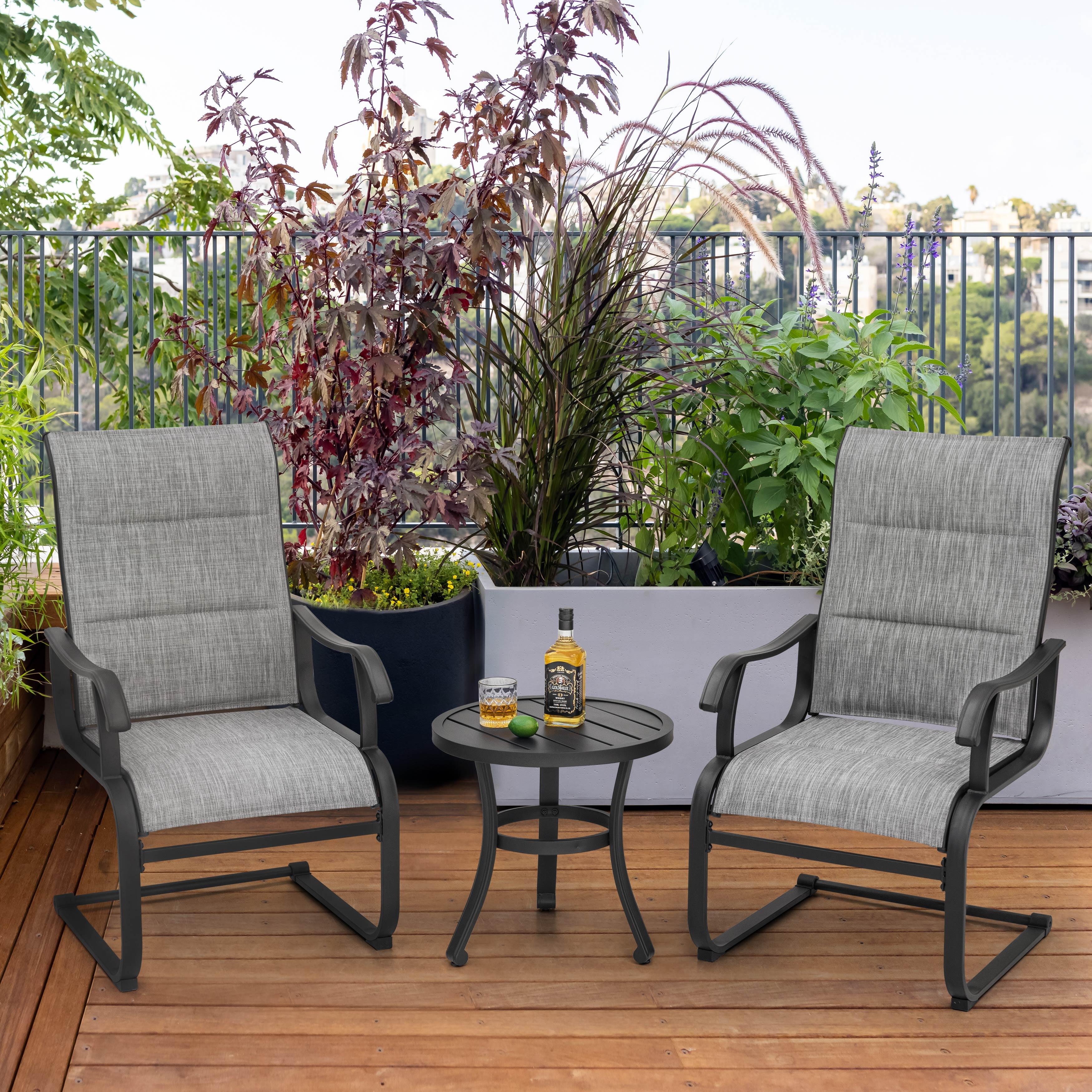 Click here for Nuu Garden Side Table and 2 Chairs  Gray prices