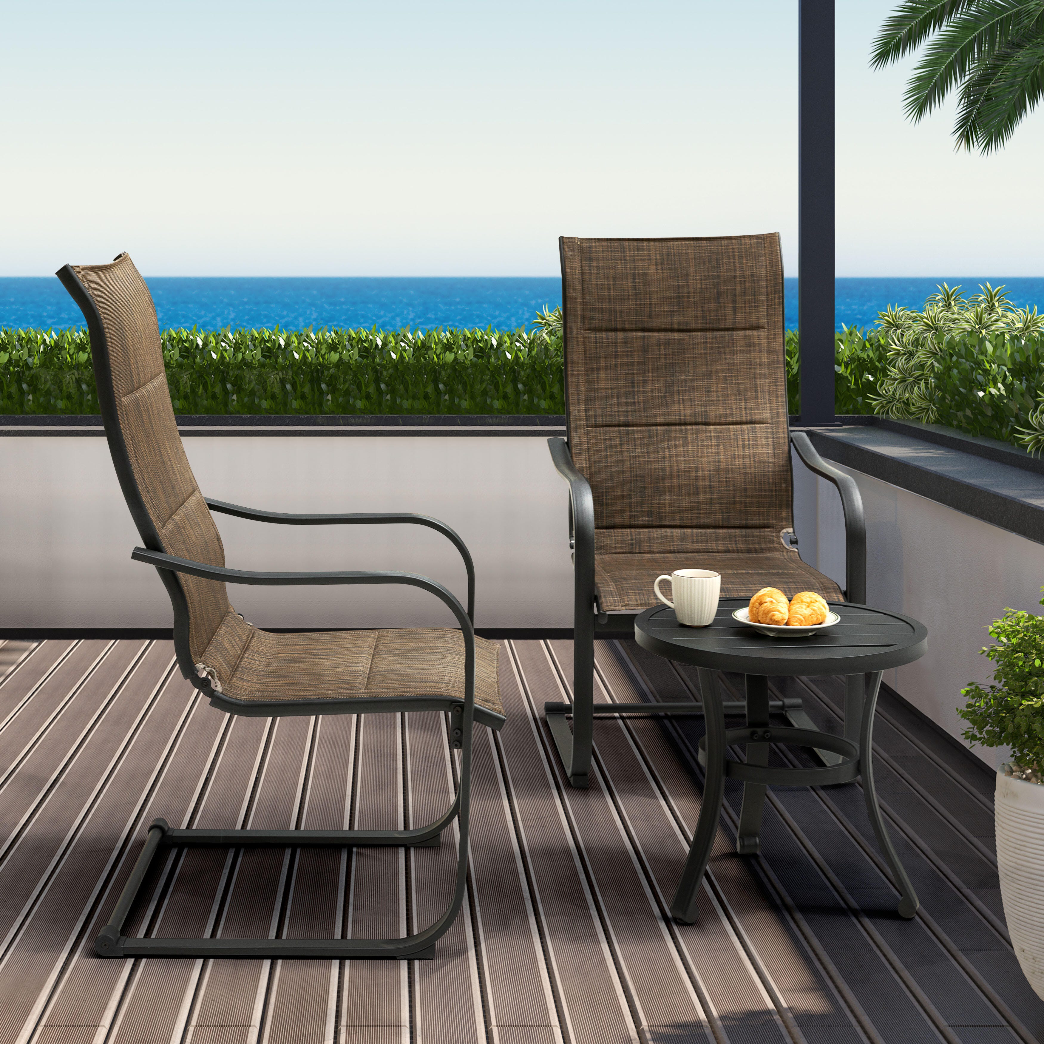 Click here for Nuu Garden Modular Side Table and 2 Chairs  Brown prices