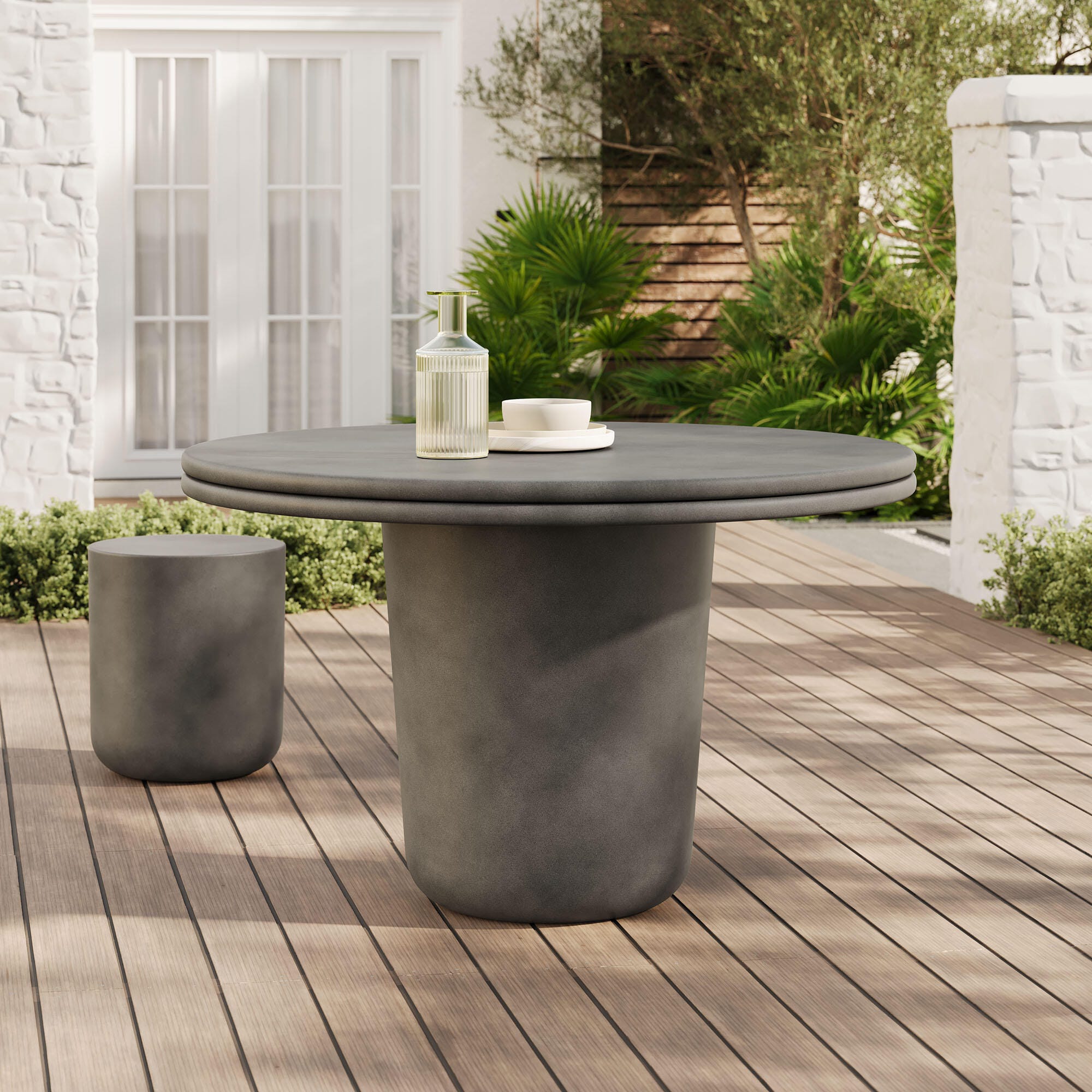 Click here for Modway Brion Outdoor Dining Table  Gray prices