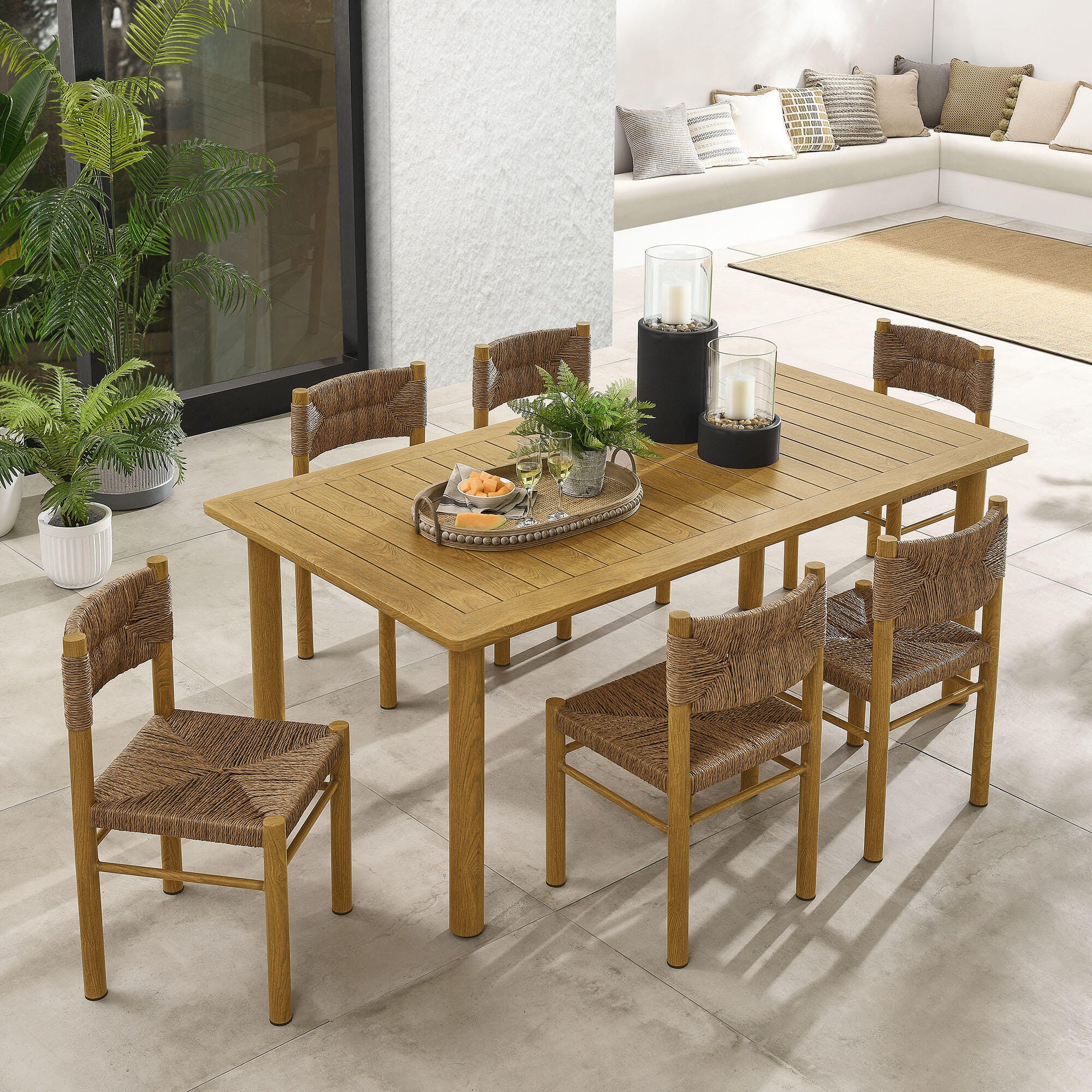Click here for Modway Parkland Outdoor Dining Table and 6 Chairs... prices