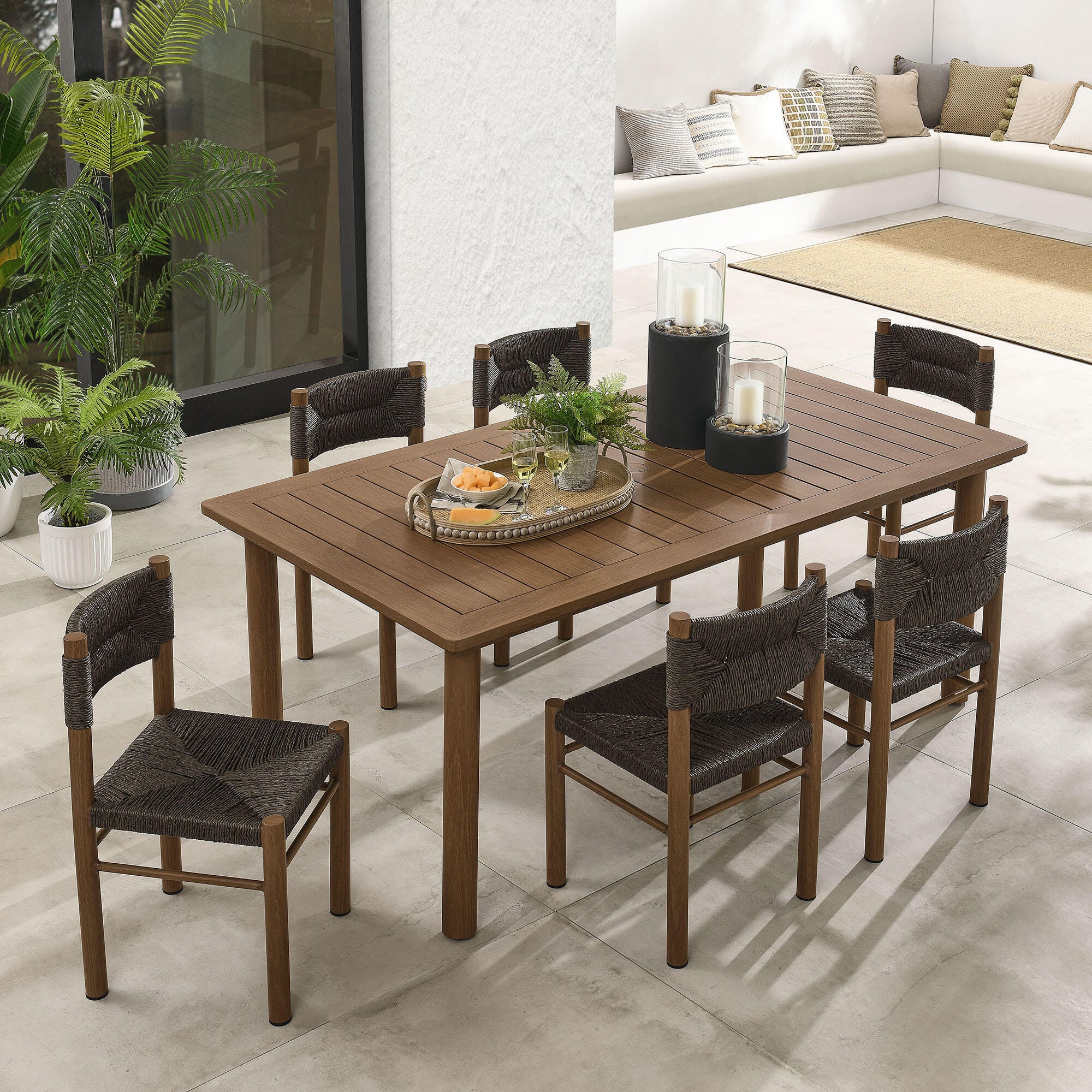 Click here for Modway Parkland Outdoor Dining Table and 6 Chairs... prices