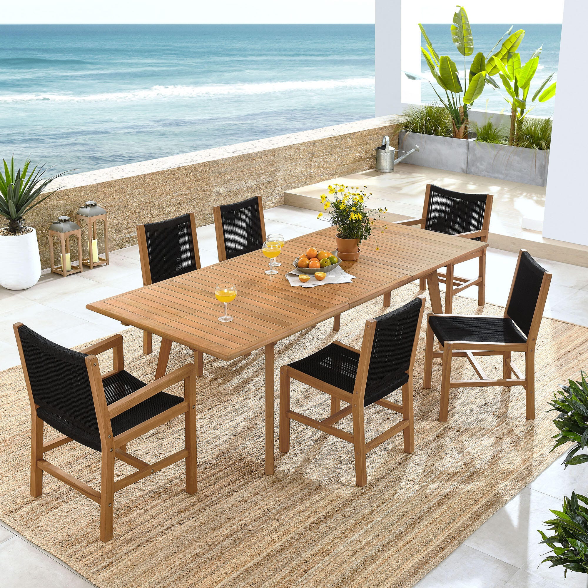 Click here for Modway Vienna Outdoor Dining Table and 6 Chairs  N... prices