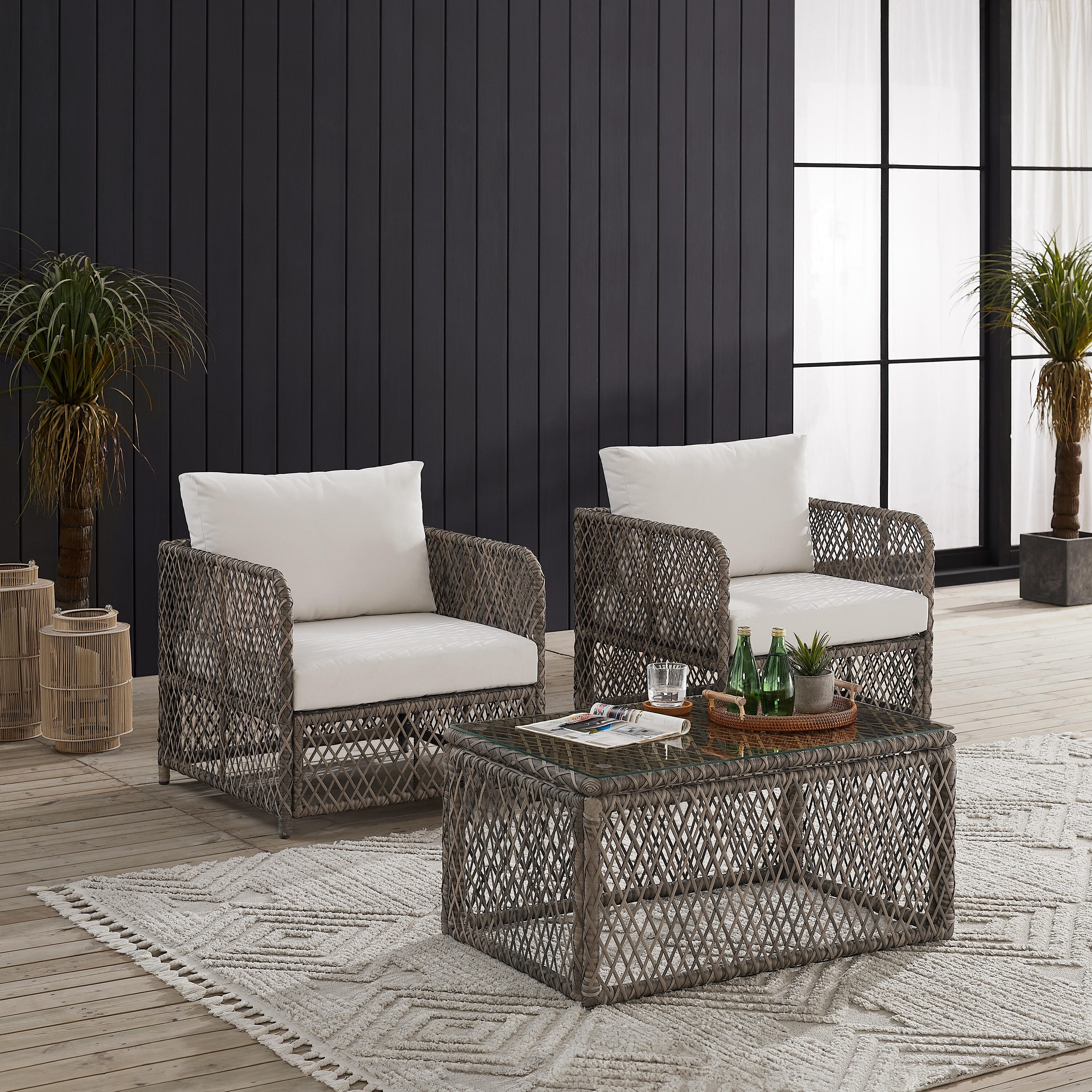 Click here for Crosley Furniture Granite Bay 3-Piece Outdoor Chai... prices