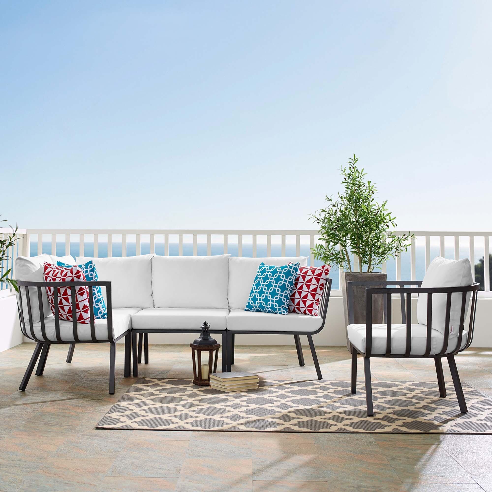 Click here for Modway Riverside 5-Piece Outdoor Patio Sectional S... prices