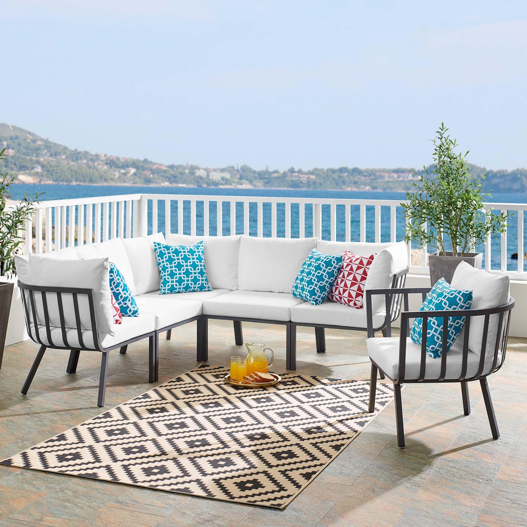 Click here for Modway Riverside 6-Piece Outdoor Sectional Set  Gr... prices