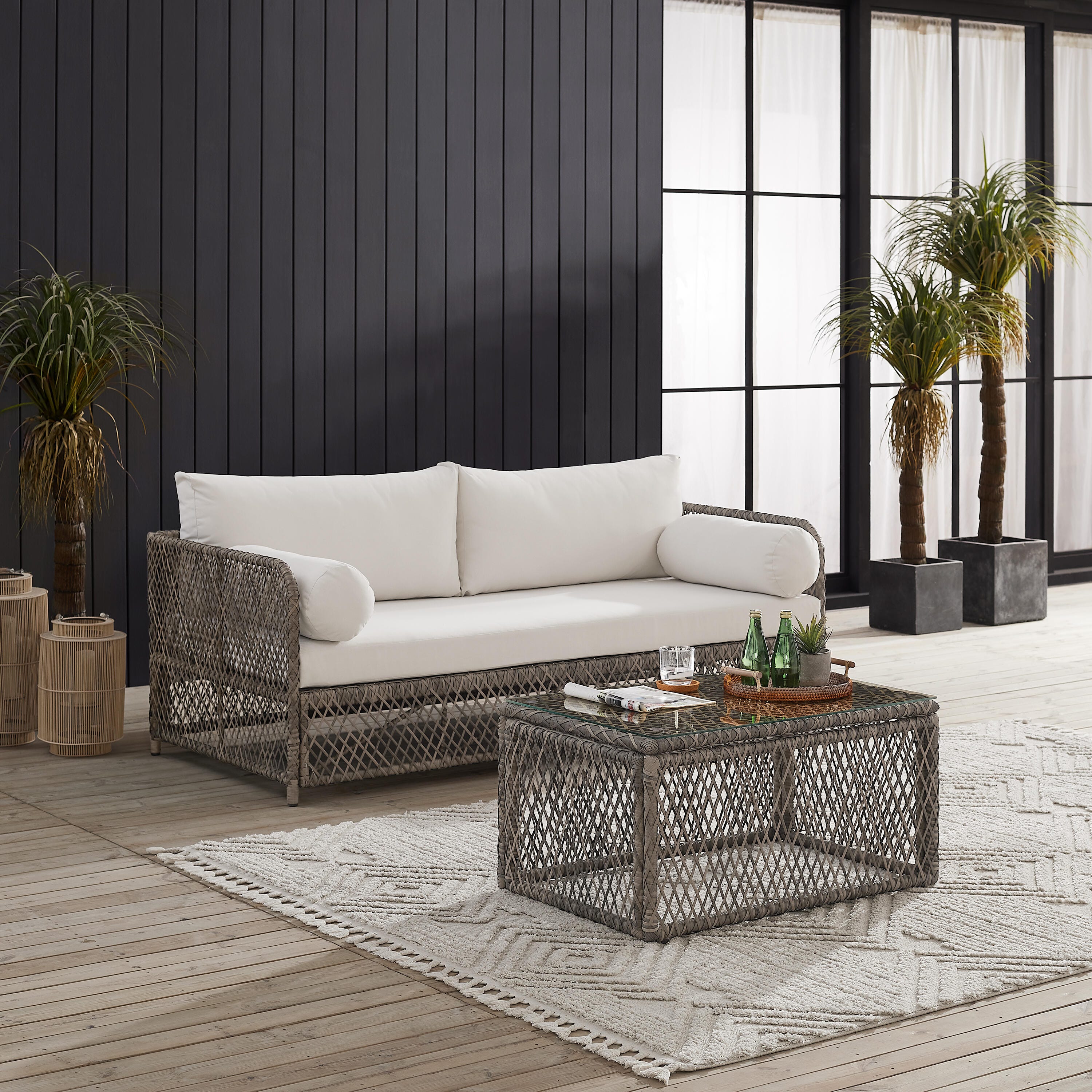 Click here for Crosley Furniture Granite Bay Outdoor Sofa with Co... prices