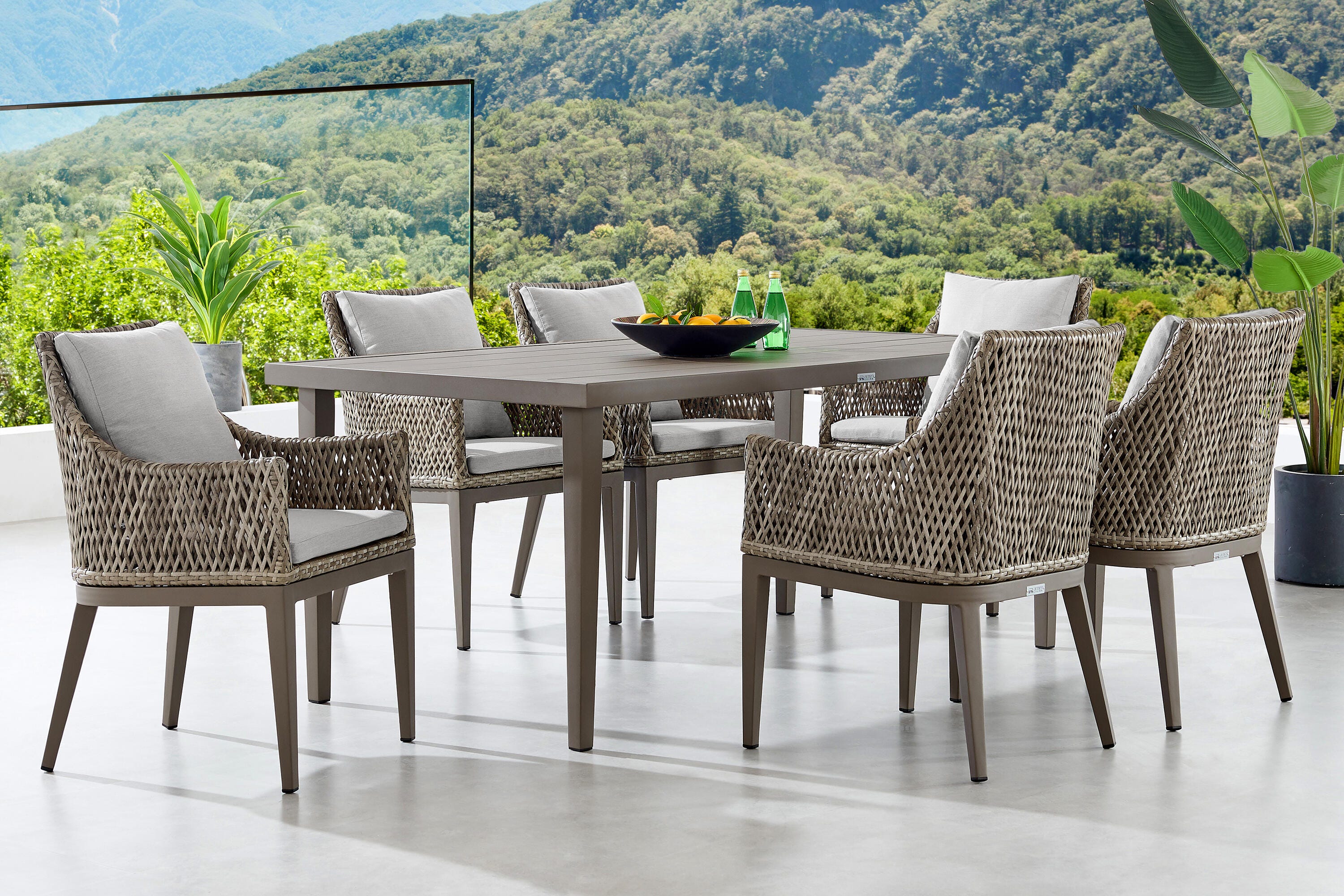 Click here for Armen Living Grenada Outdoor Dining Table and 6 Ch... prices