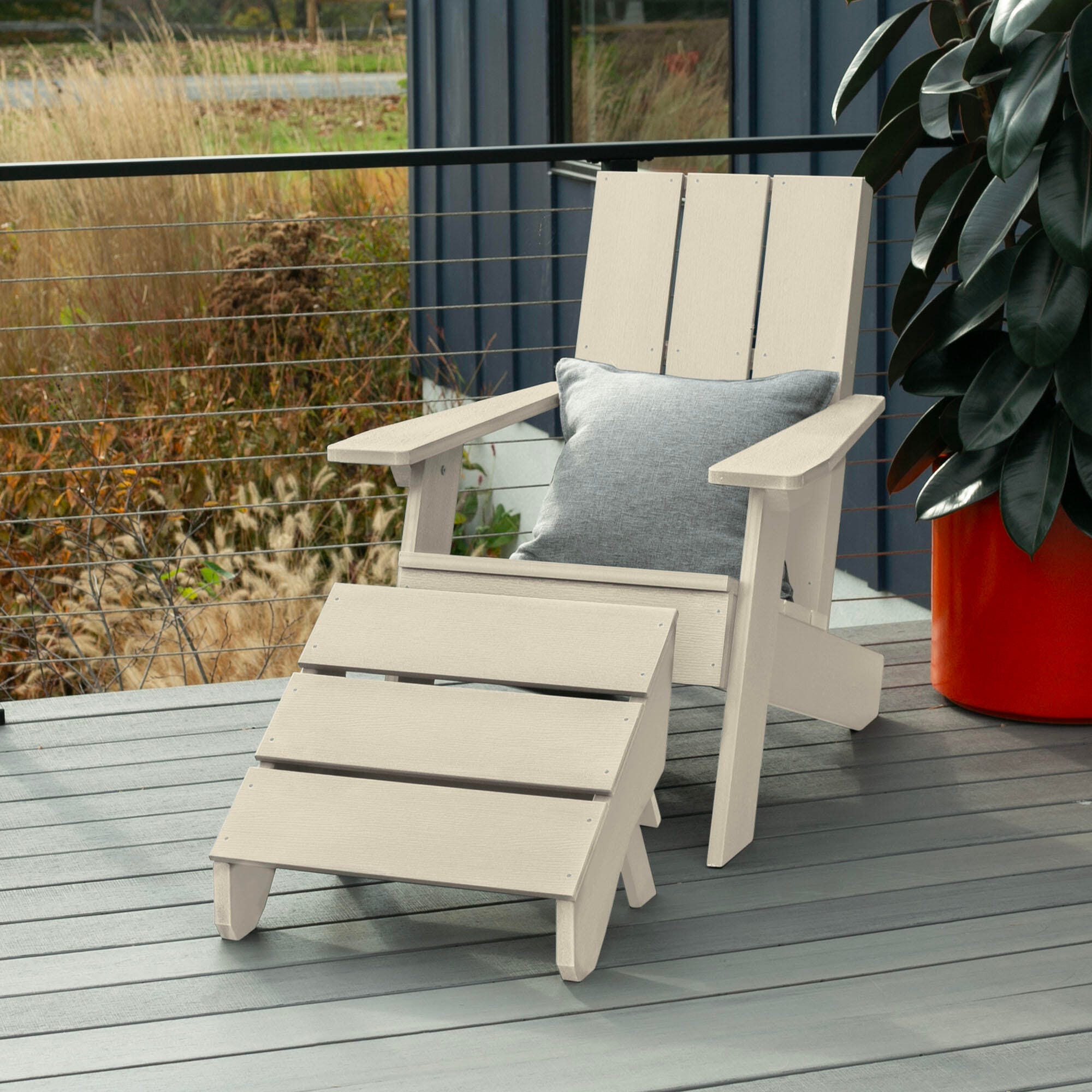 Click here for Highwood Italica Outdoor Adirondack Chair with Ott... prices