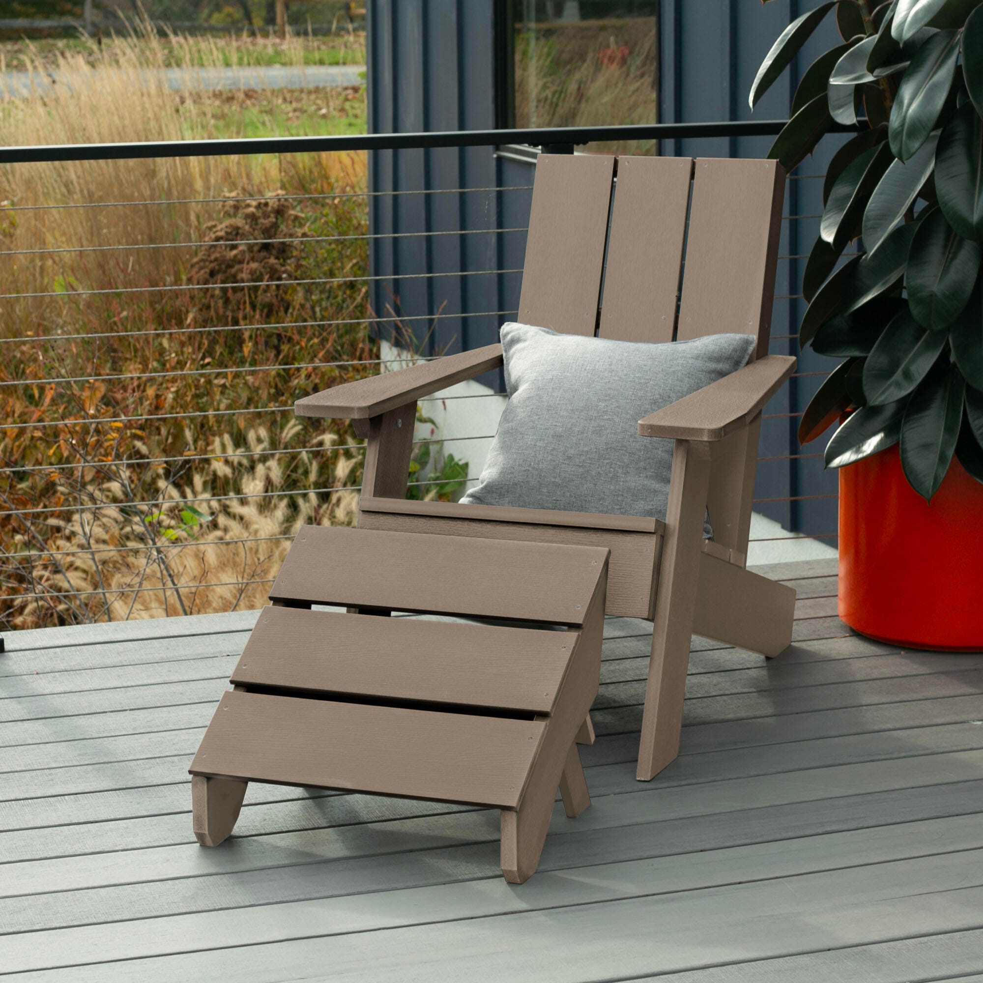 Click here for Highwood Italica Outdoor Adirondack Chair with Ott... prices