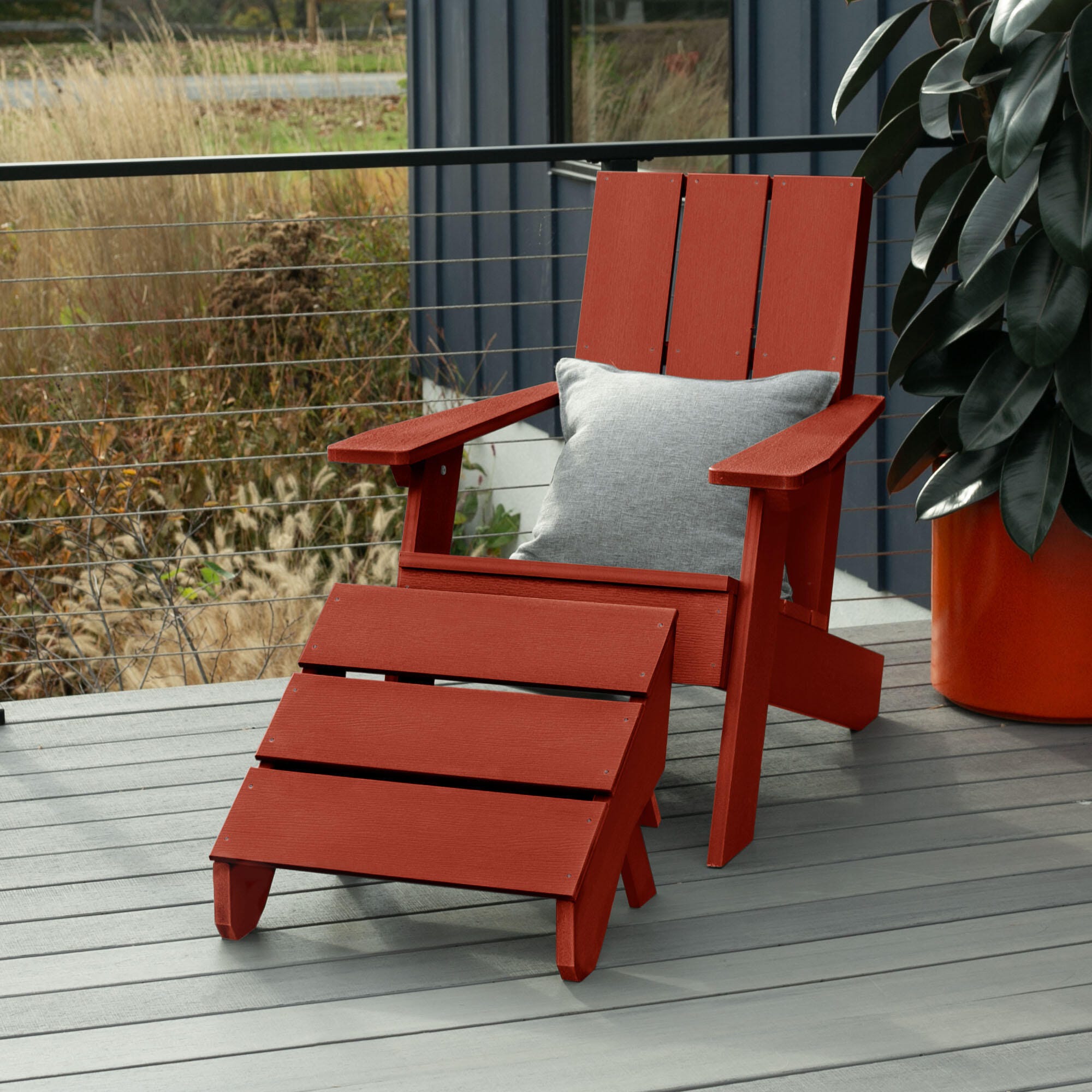 Click here for Highwood Italica Outdoor Adirondack Chair with Ott... prices