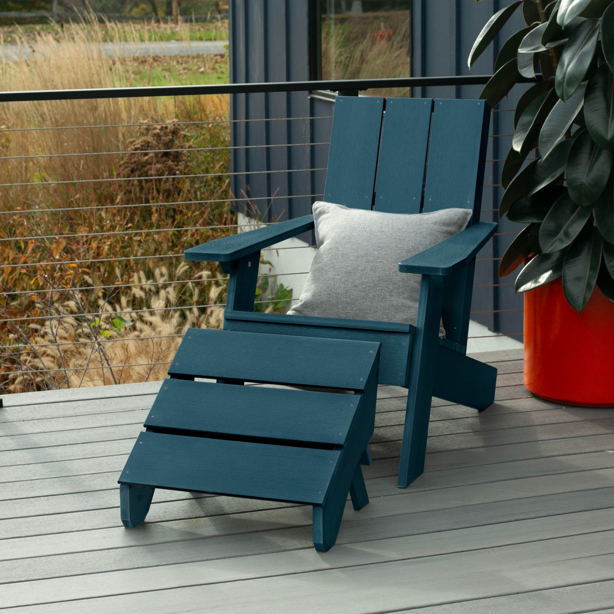 Click here for Highwood Italica Outdoor Adirondack Chair with Ott... prices