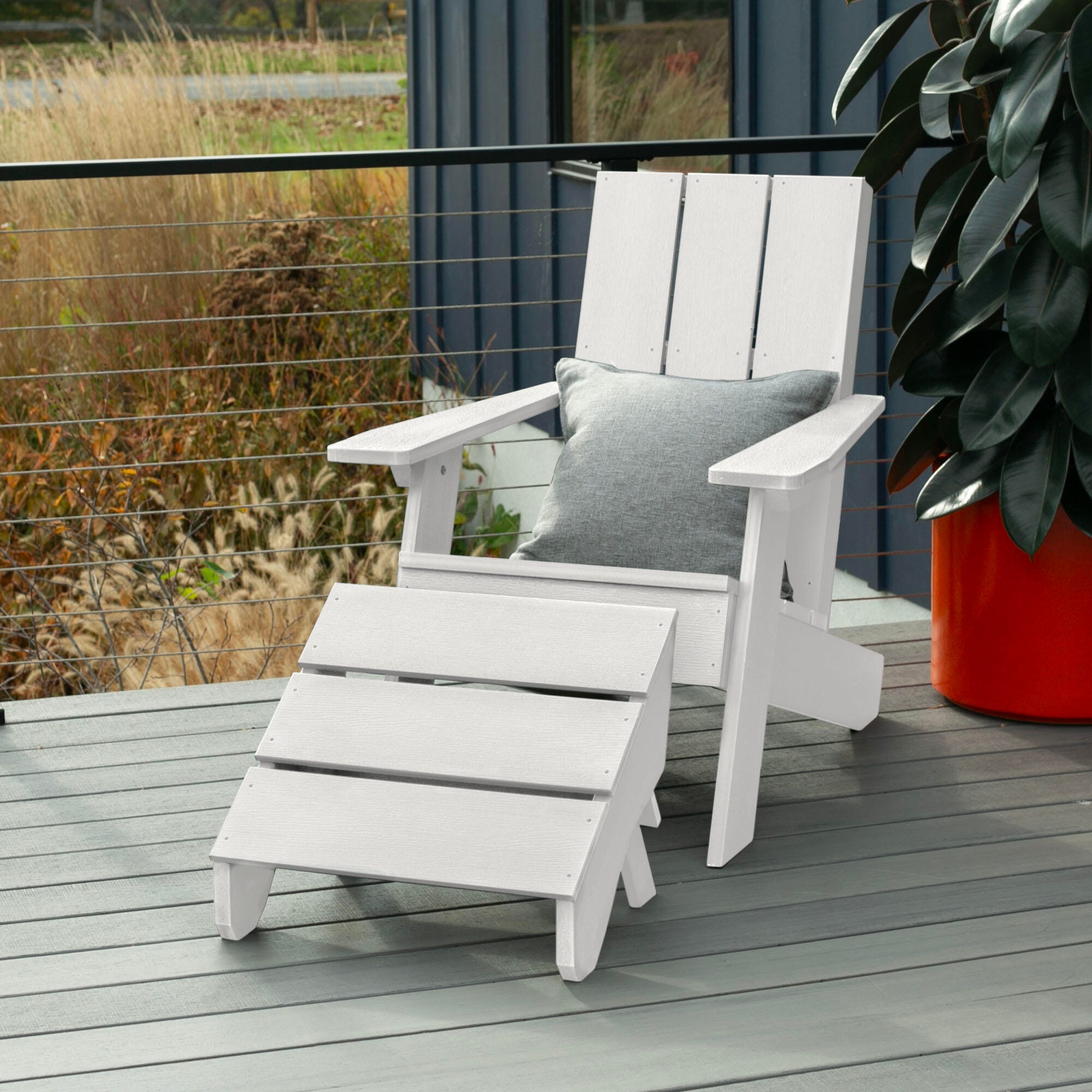 Click here for Highwood Italica Outdoor Adirondack Chair with Ott... prices
