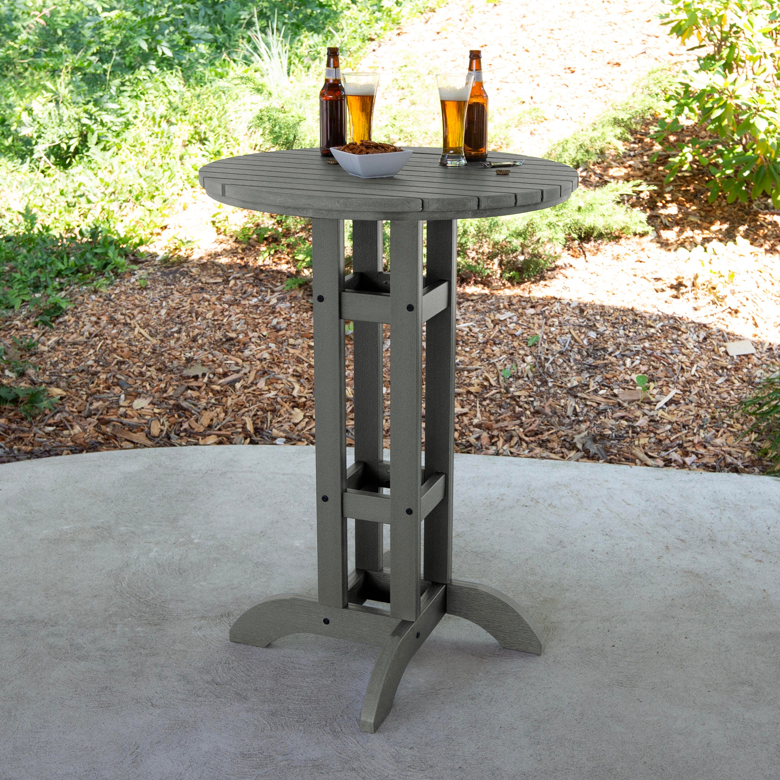 Click here for Highwood Lehigh Outdoor Round Bar Table  Coastal T... prices