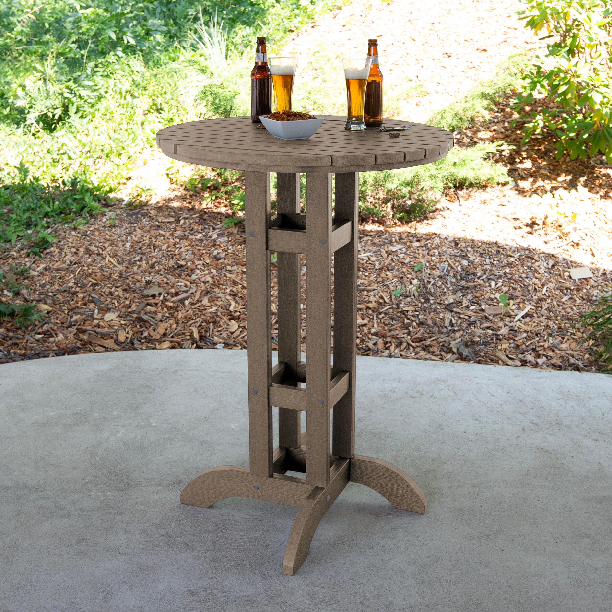 Click here for Highwood Lehigh Outdoor Round Bar Table  Woodland... prices