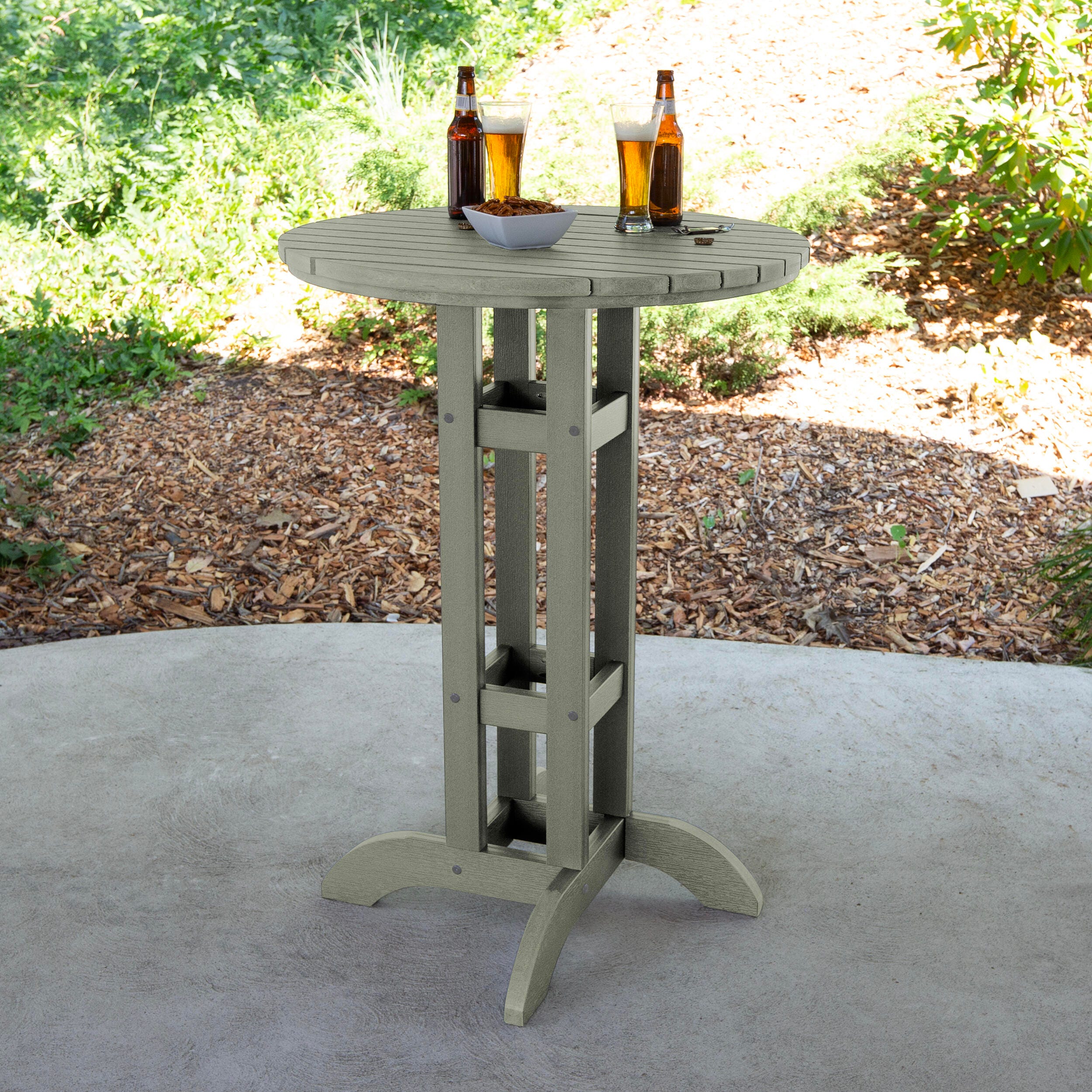 Click here for Highwood Lehigh Outdoor Round Bar Table  Eucalyptu... prices