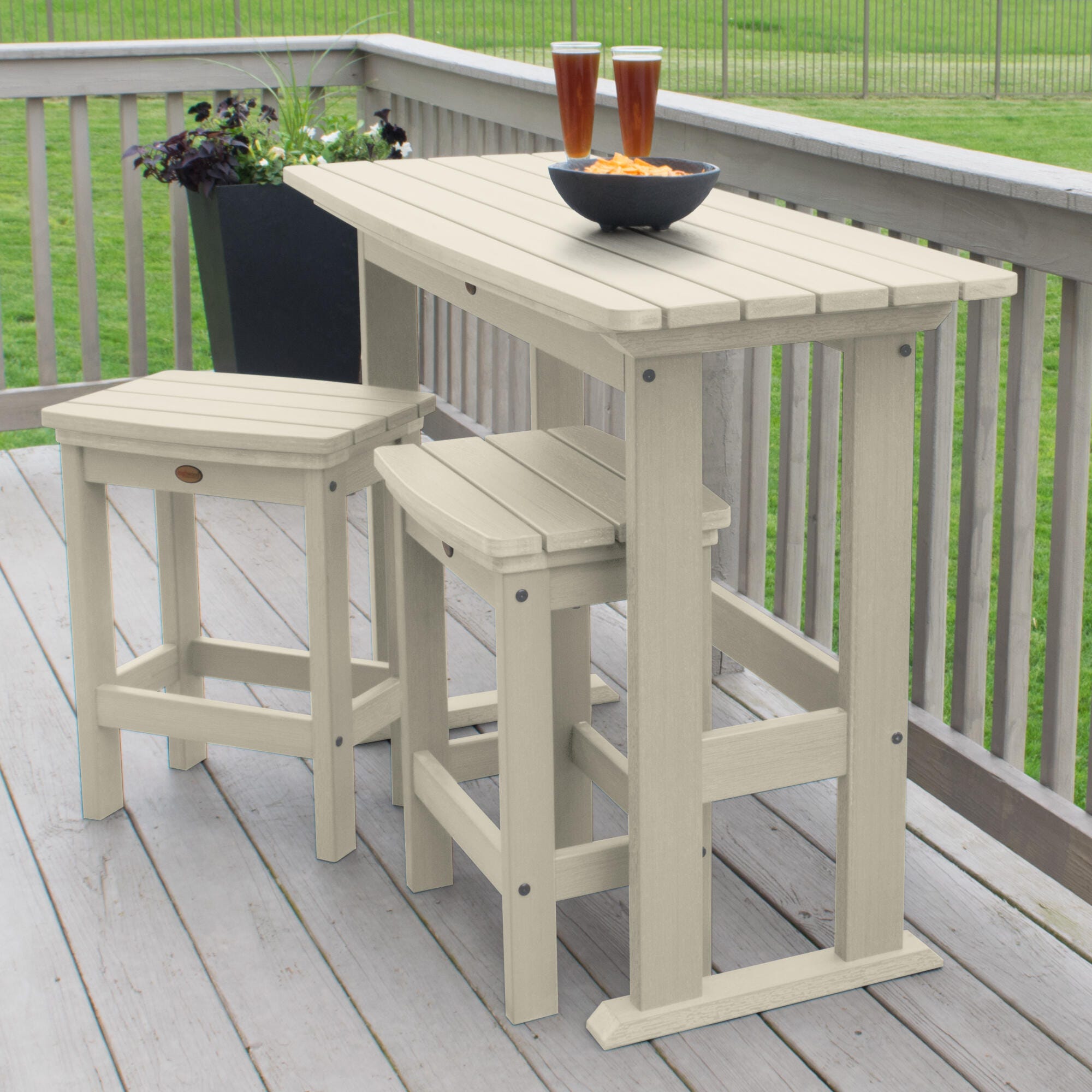 Click here for Highwood Lehigh Outdoor Dining Table and 2 Chairs... prices