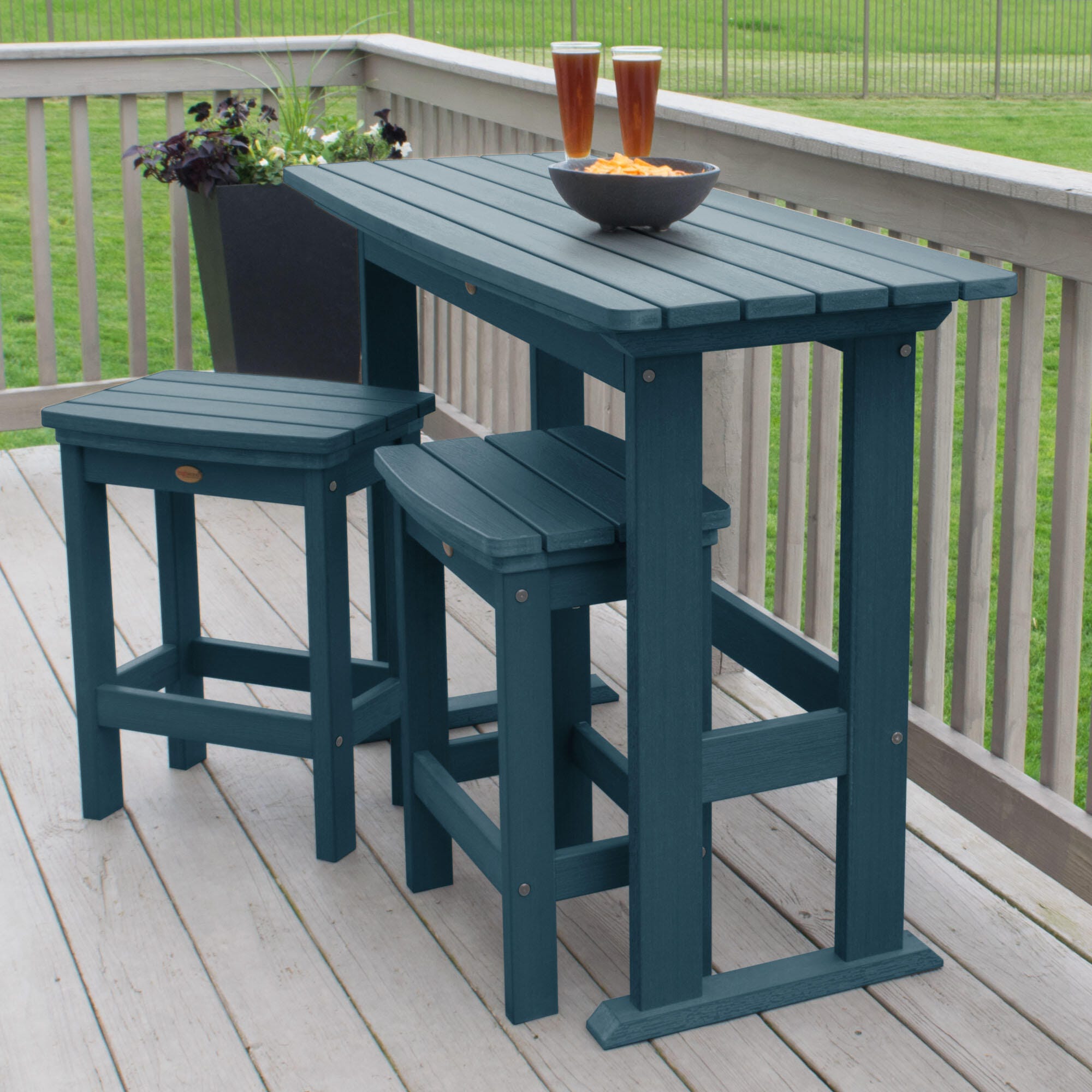 Click here for Highwood Lehigh Outdoor Dining Table and 2 Chairs... prices