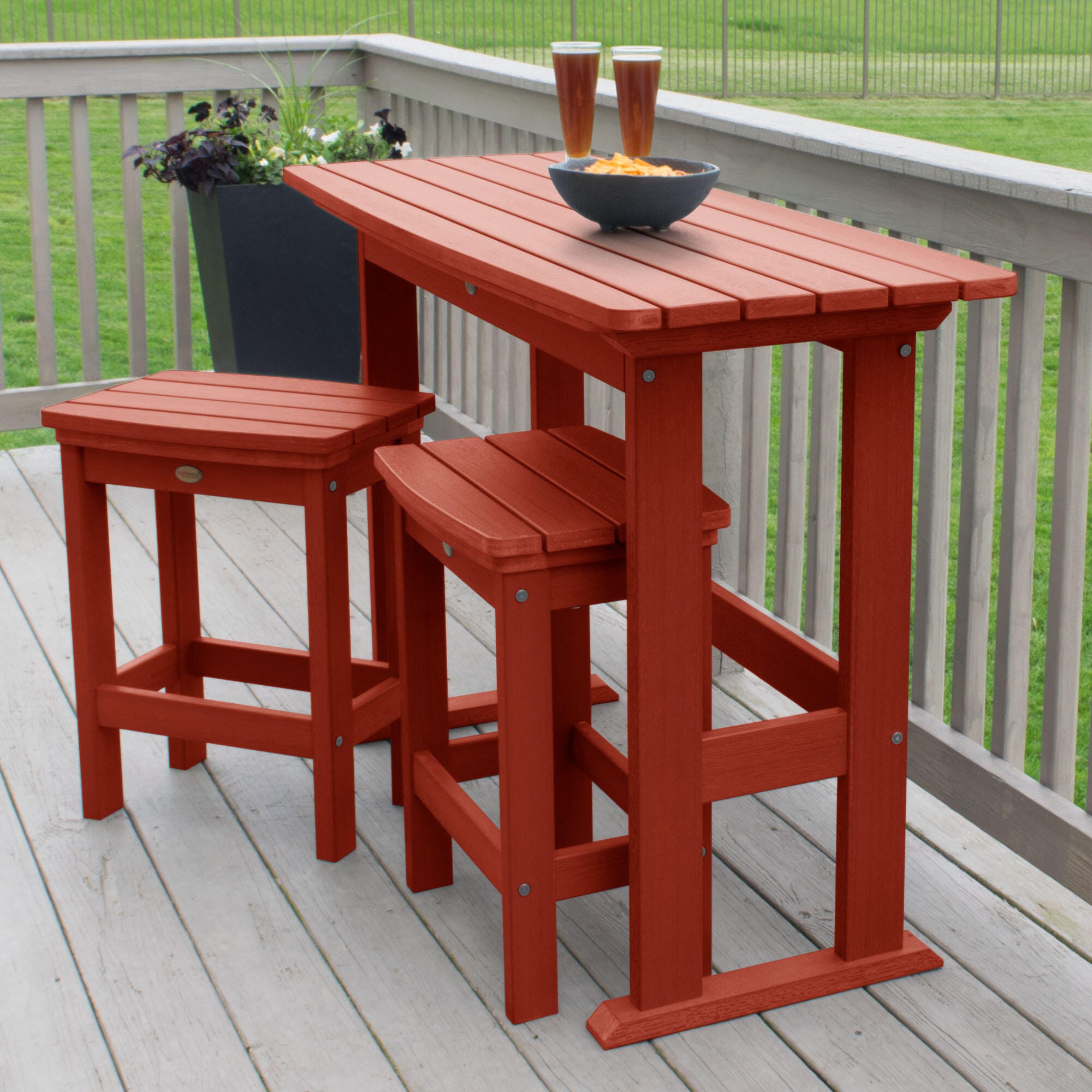 Click here for Highwood Lehigh Outdoor Dining Table and 2 Chairs... prices
