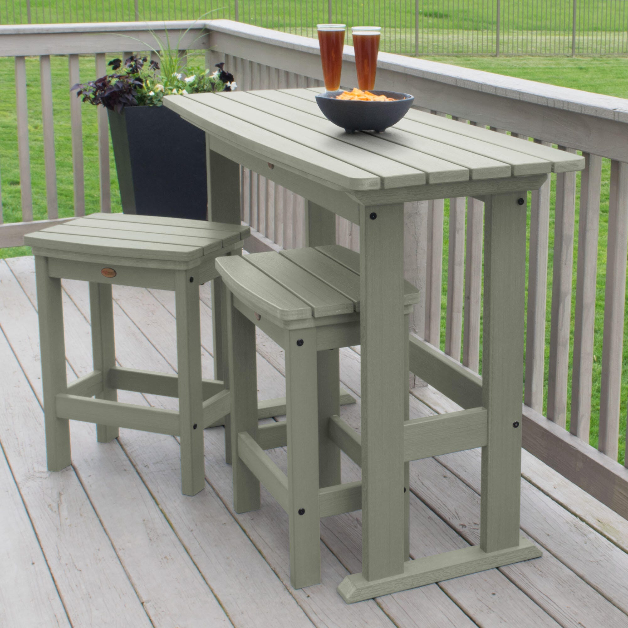 Click here for Highwood Lehigh Outdoor Dining Table and 2 Chairs... prices